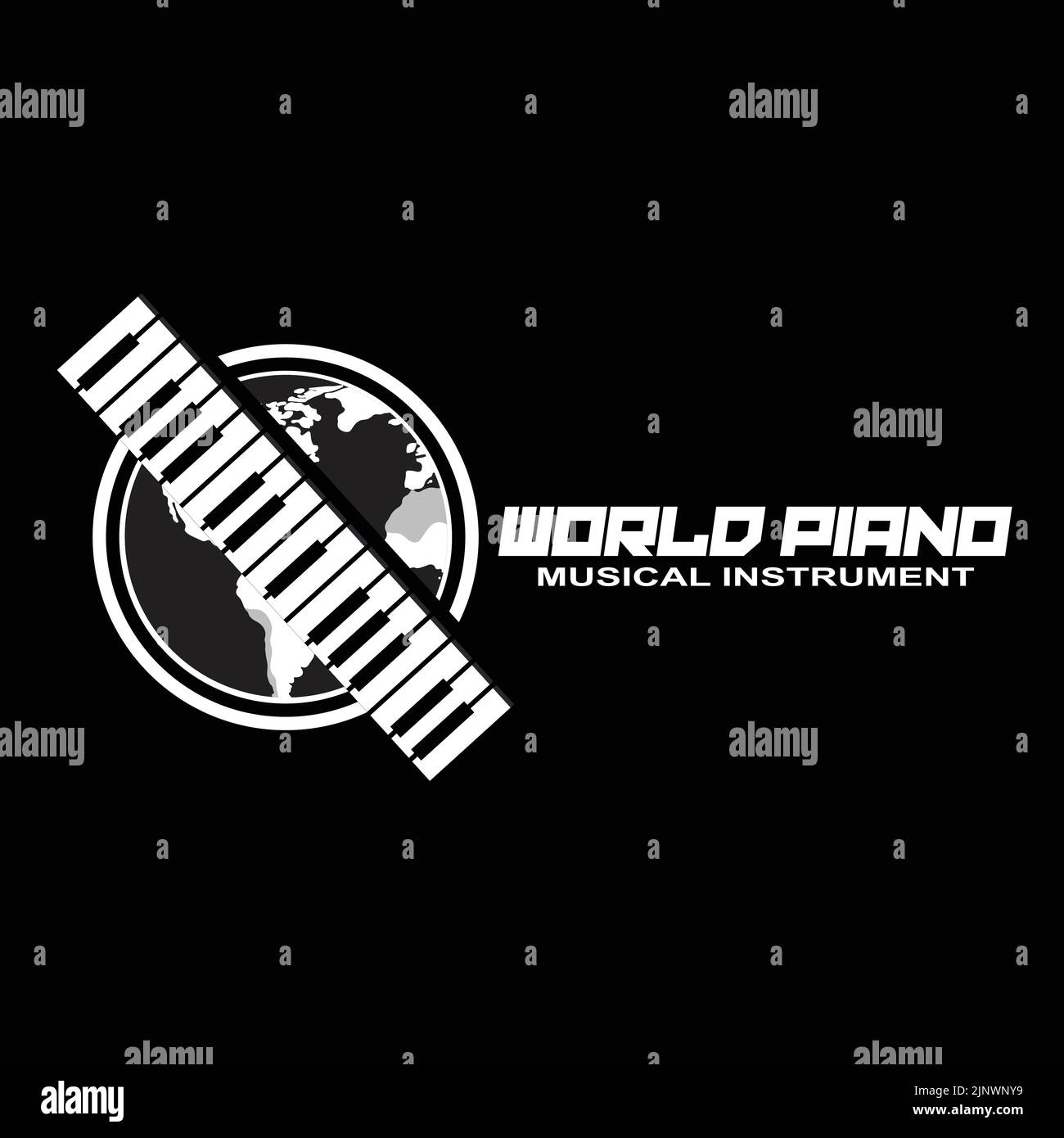 Piano lessons logo Stock Vector Images - Alamy