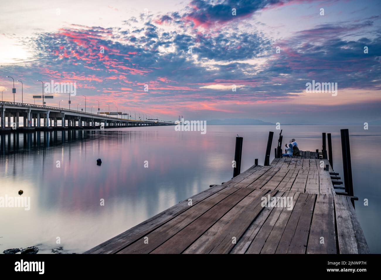 Sunrise shoot under the Penang Bridge. Penang bridges are crossings ...