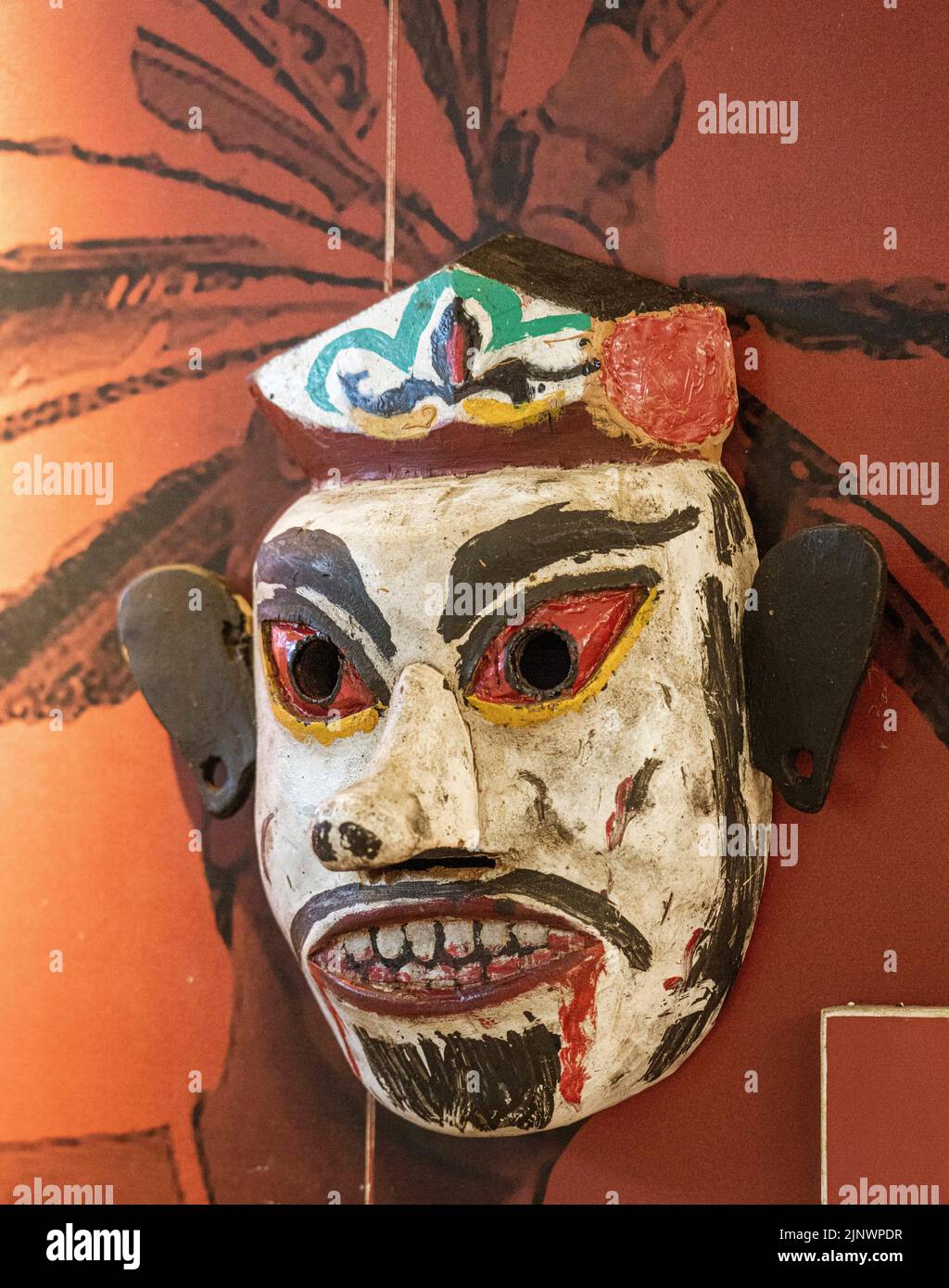 Central Kalamantan, Indonesia, May 20, 2022 - Ancient tribal war masks ...