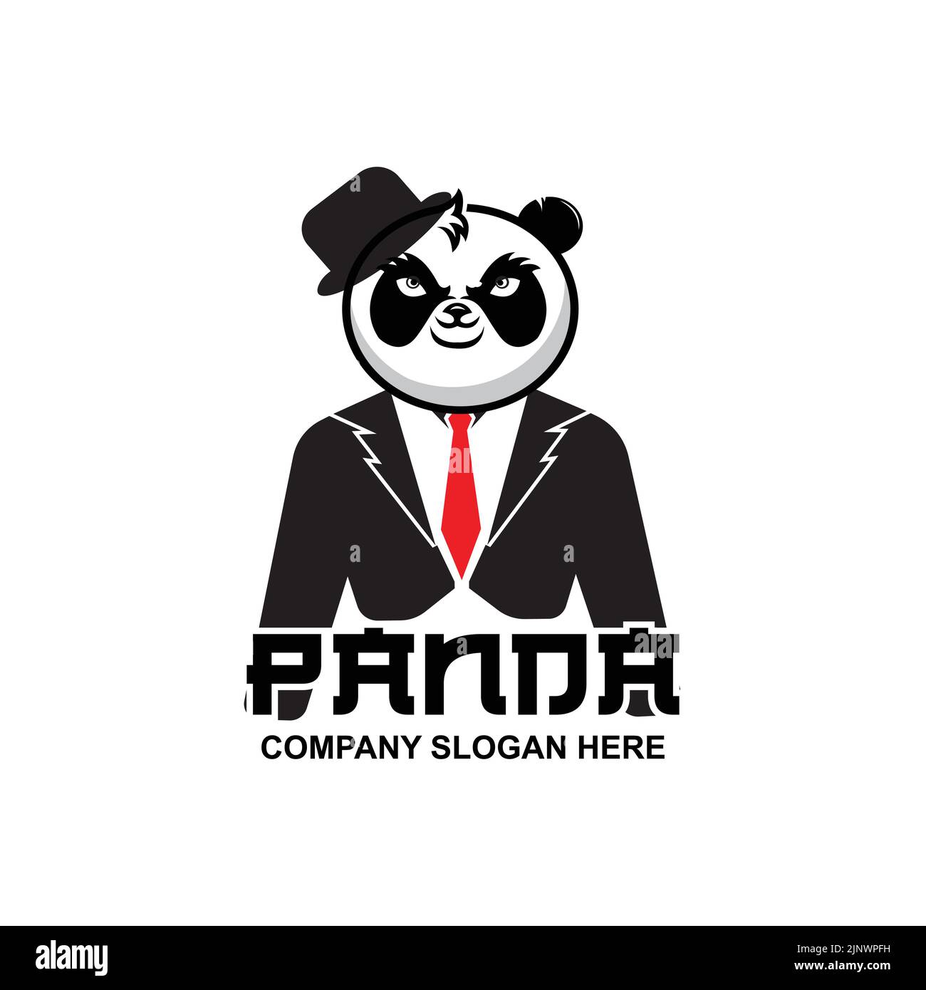 cute panda logo vector design ,animal background illustration Stock ...