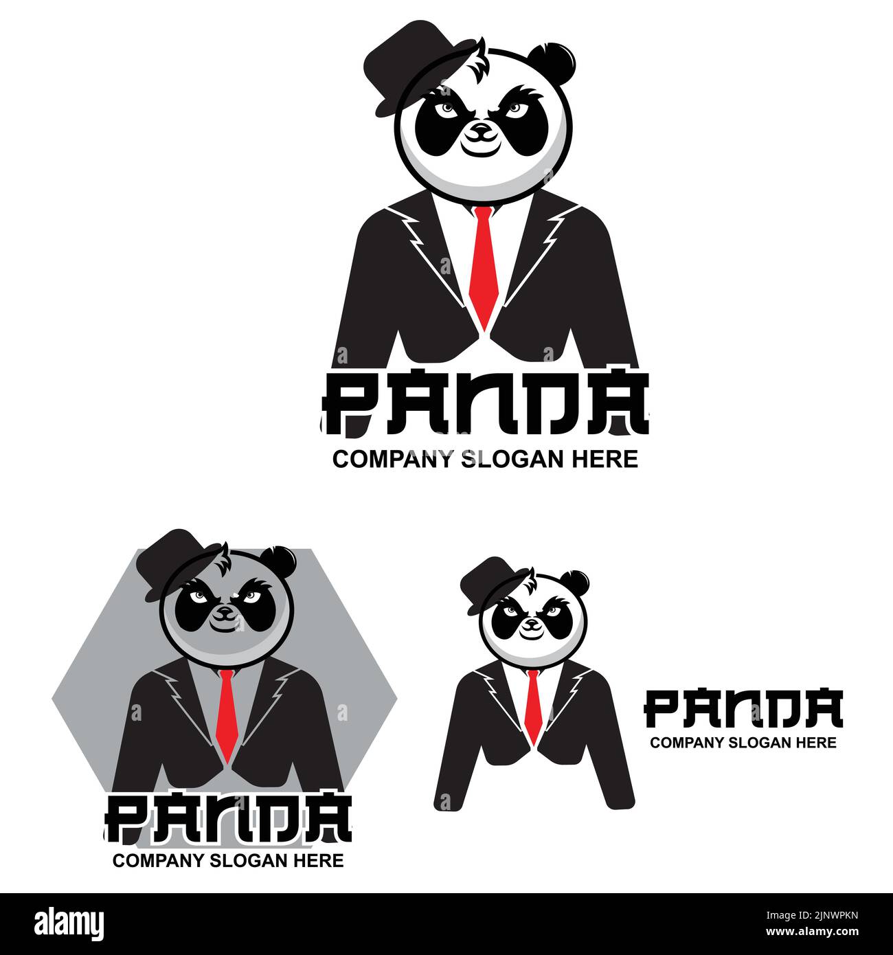 Panda logo vector hi-res stock photography and images - Alamy