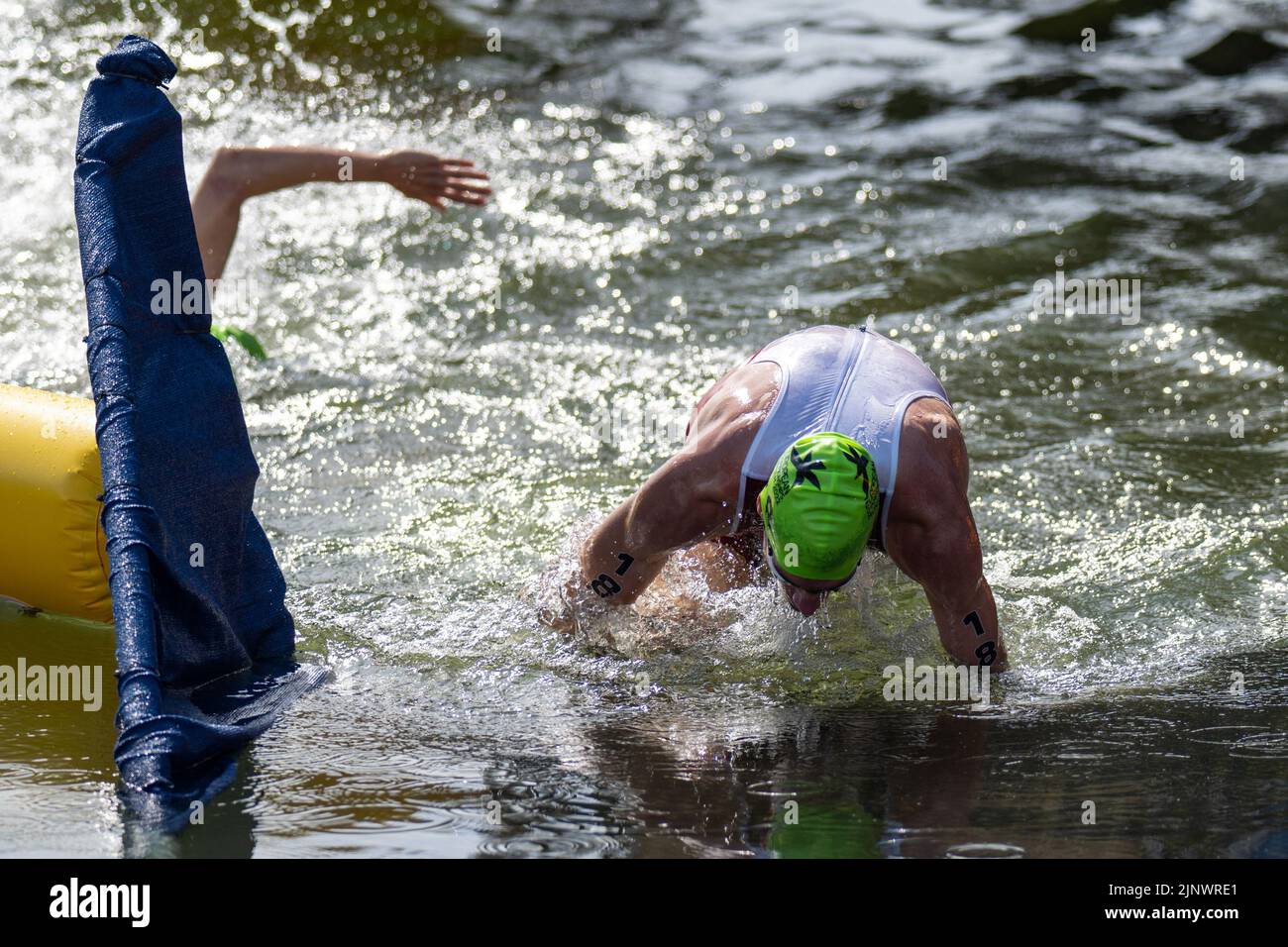 Munich, Germany. 13th Aug, 2022. European Championships, Triathlon, 1.5 ...