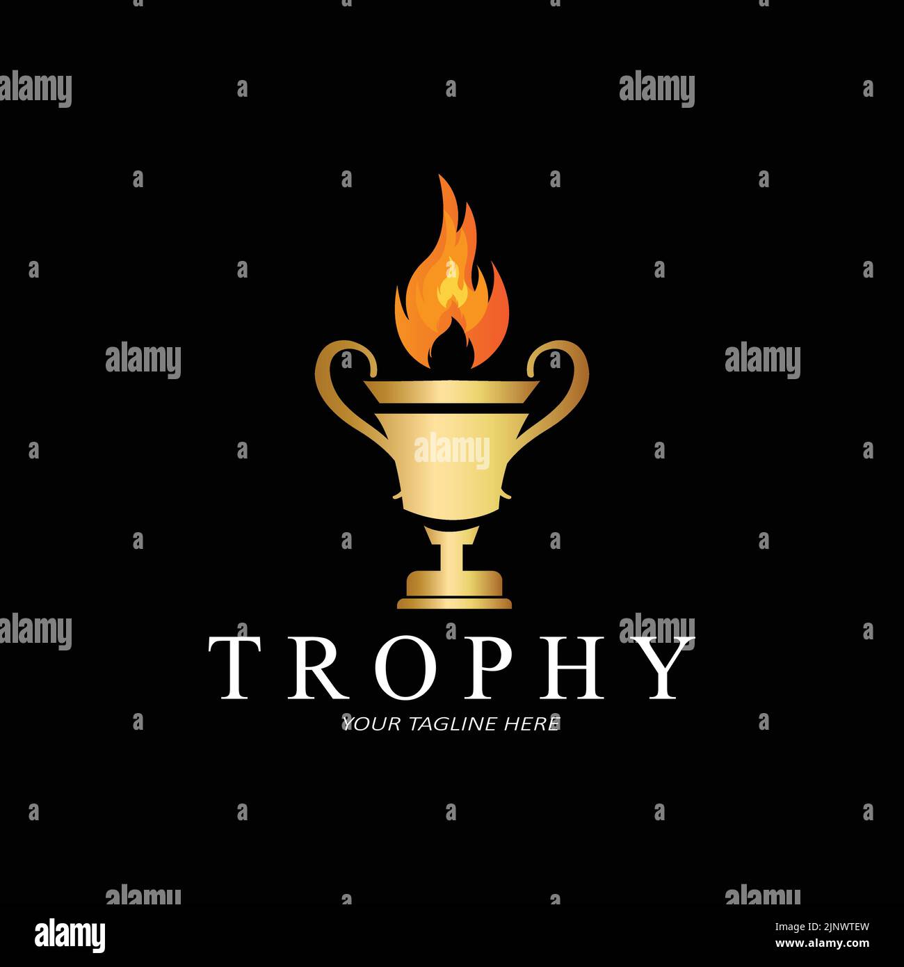 victory trophy logo design, competition award icon vector Stock Vector ...