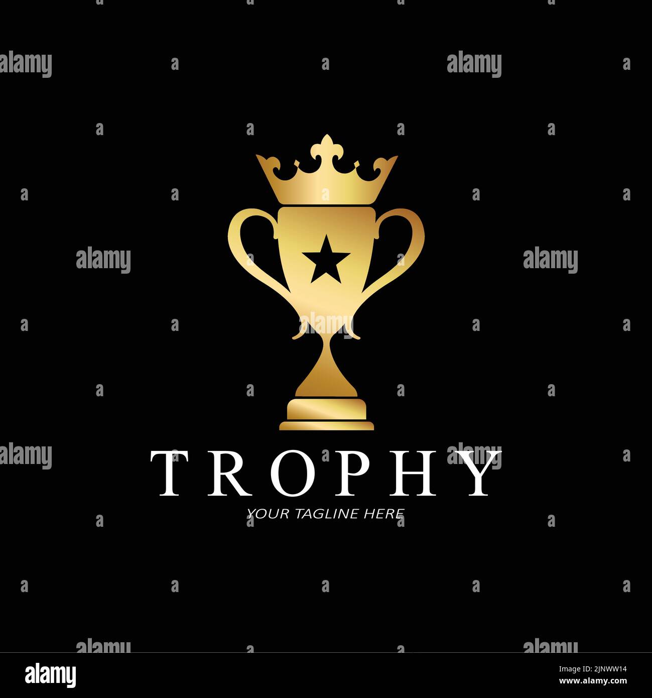 victory trophy logo design, competition award icon vector Stock Vector ...
