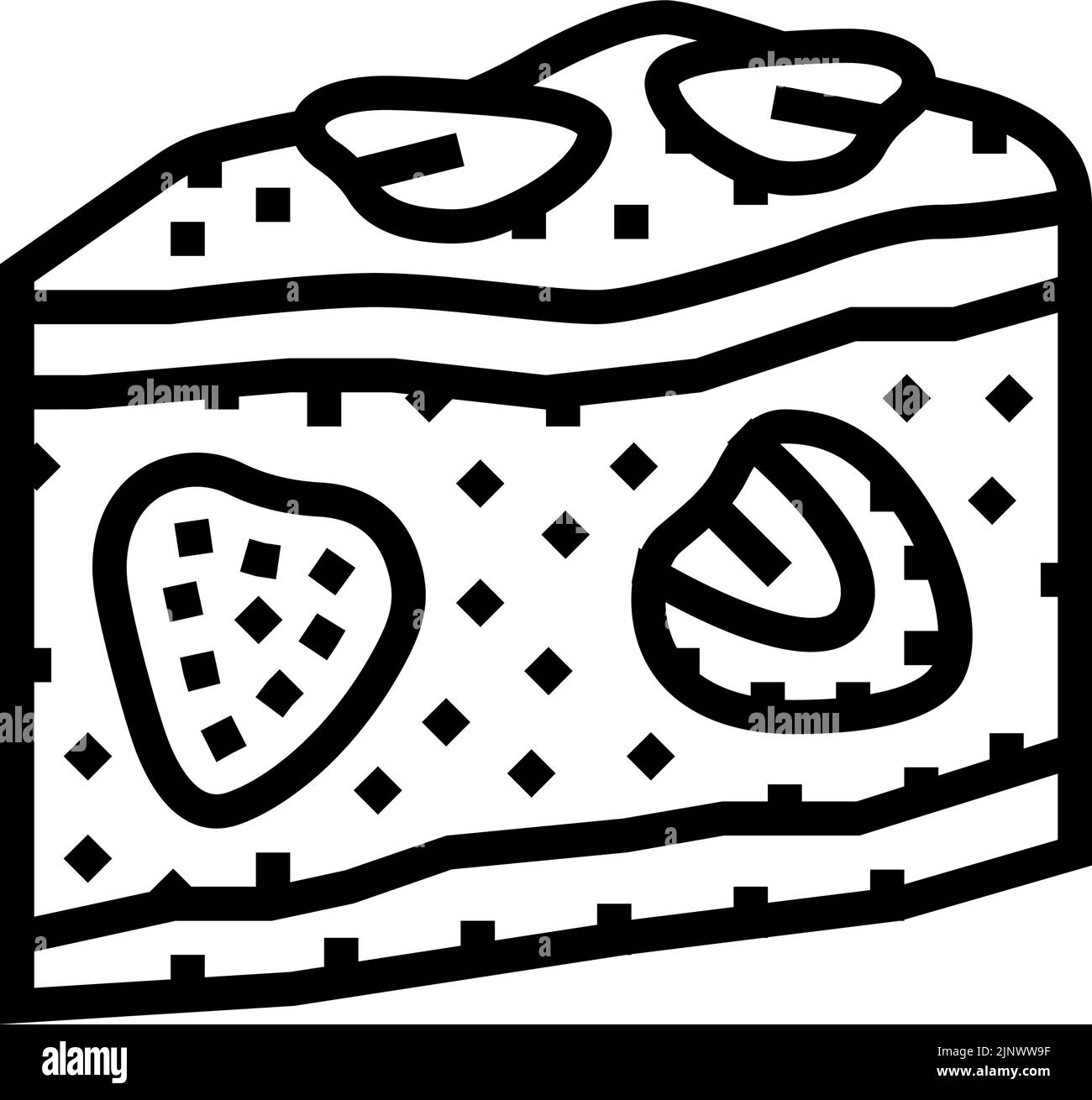 strawberry cake line icon vector illustration Stock Vector Image & Art ...