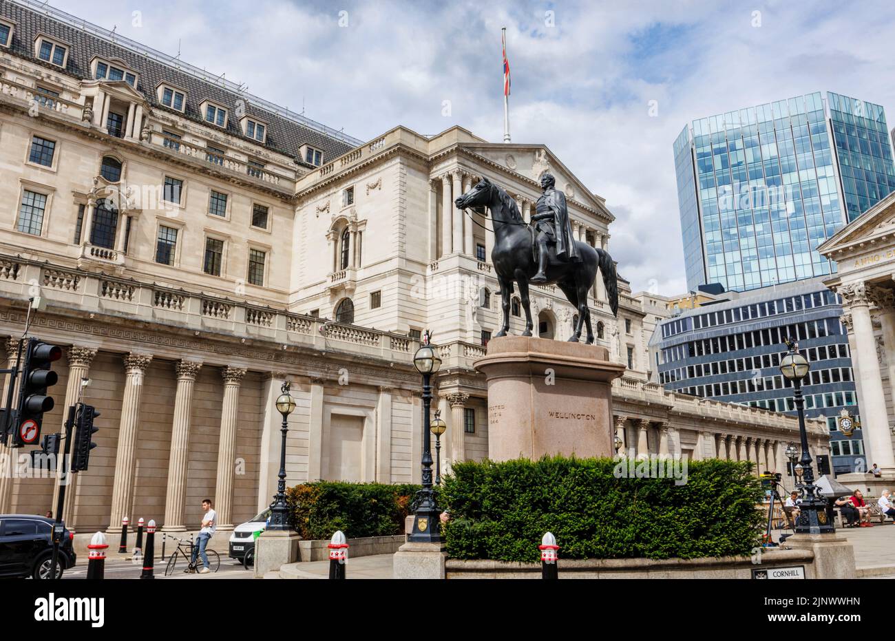 Statue of the Duke of Wellington mounted on horseback outside the Royal ...