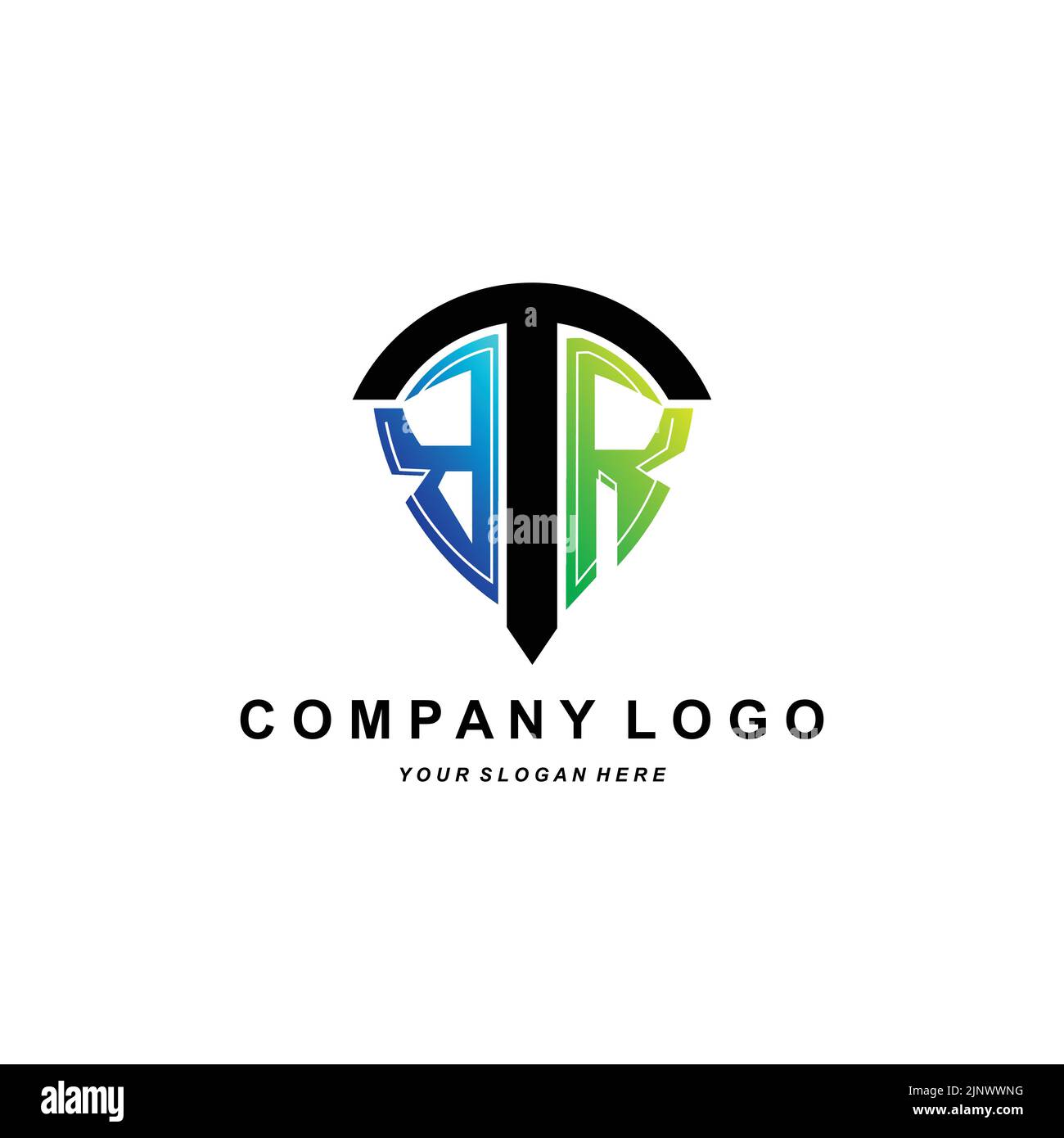 BR letter logo, alphabet illustration of the company's initial brand ...