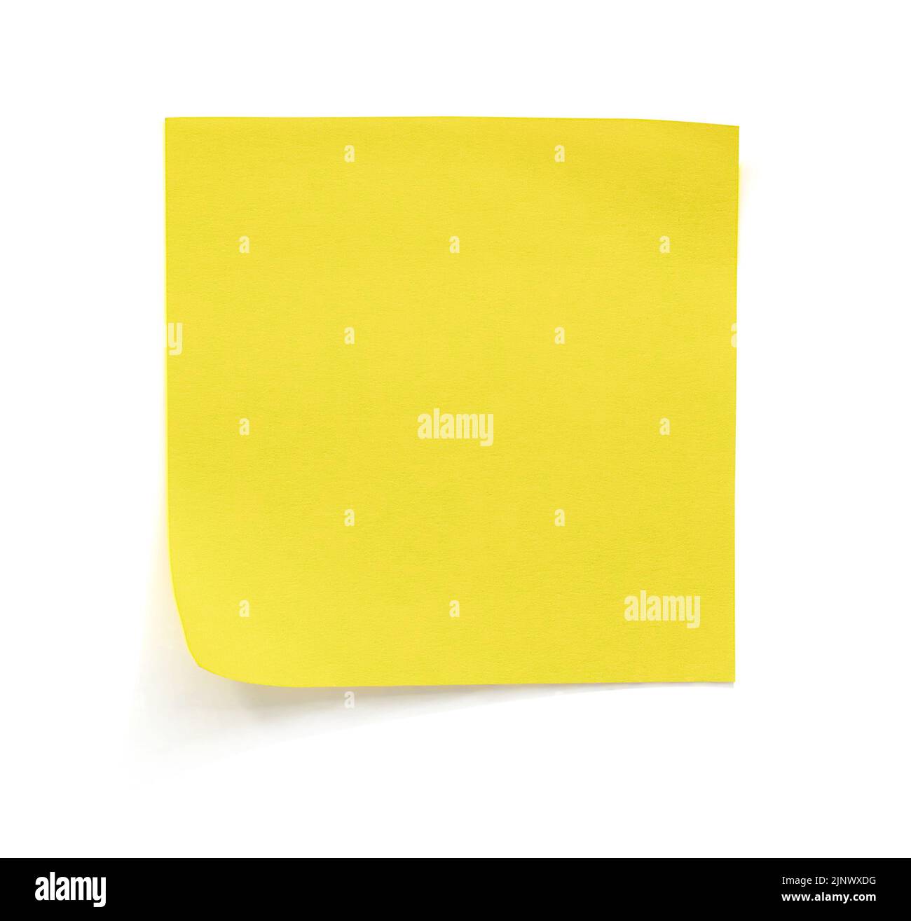 Yellow note paper isolated on white background with clipping path Stock ...