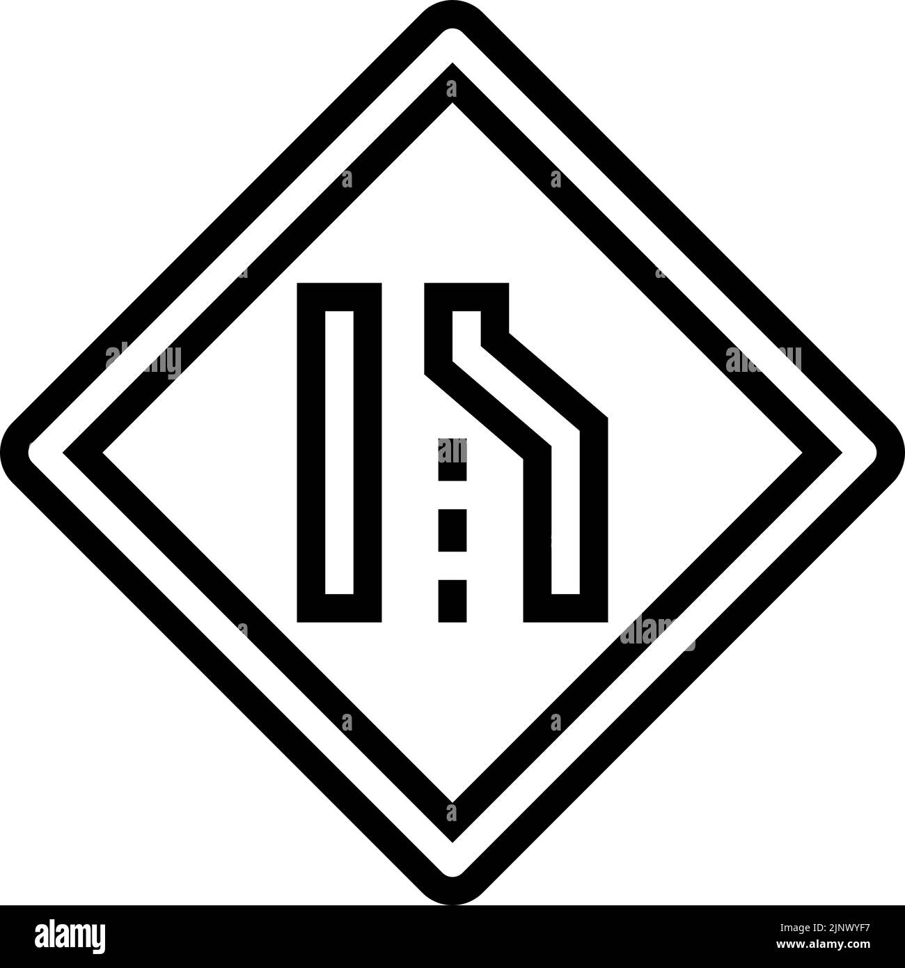 lane road sign line icon vector illustration Stock Vector Image & Art ...