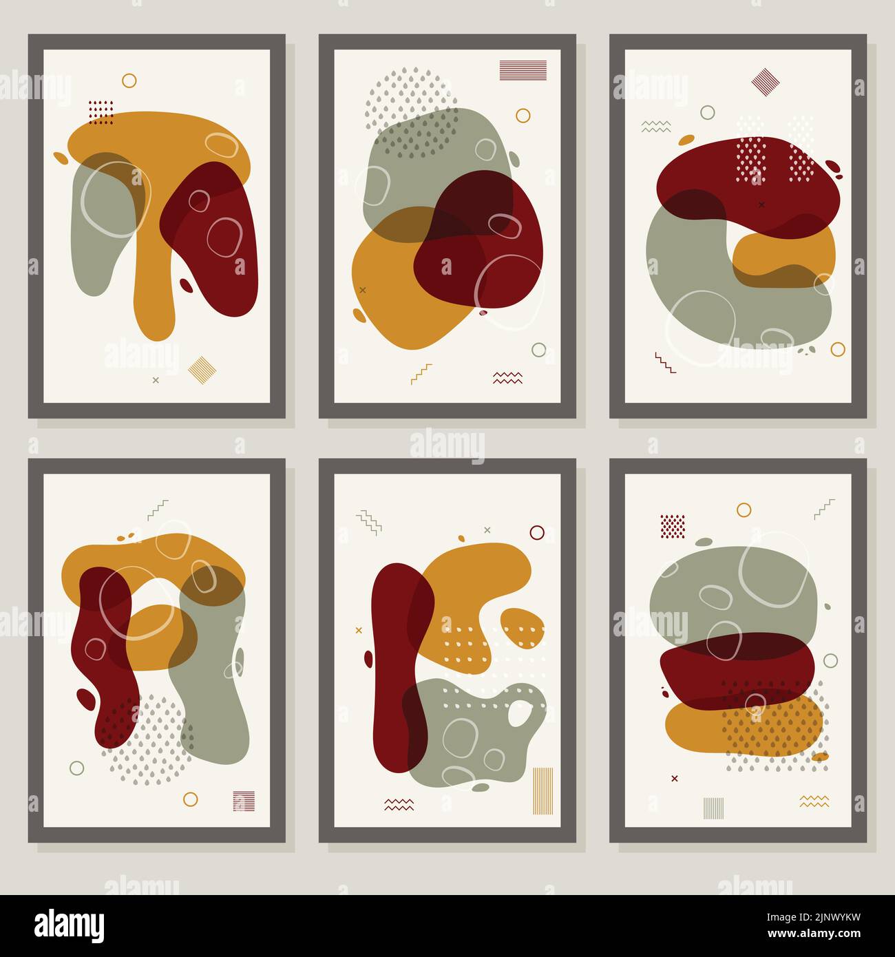 Six abstract collages bright colors Stock Vector Image & Art - Alamy