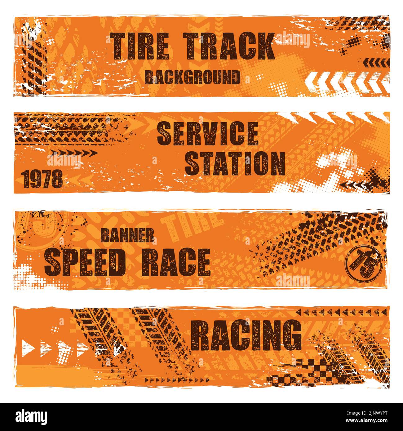 Tractor tyre track pattern Cut Out Stock Images & Pictures - Alamy