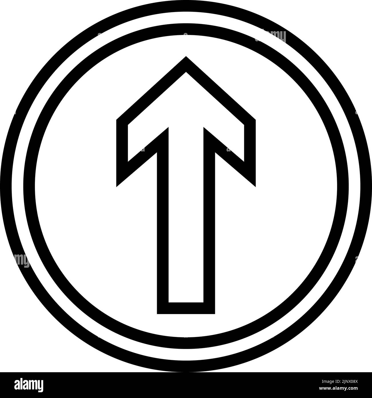 arrow road sign line icon vector illustration Stock Vector Image & Art ...