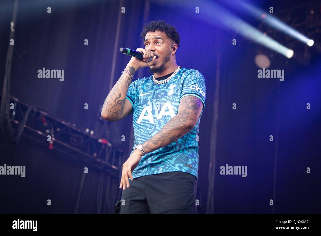 Oslo, Norway. 13th Aug, 2022. The English rapper and lyricist AJ Tracey ...