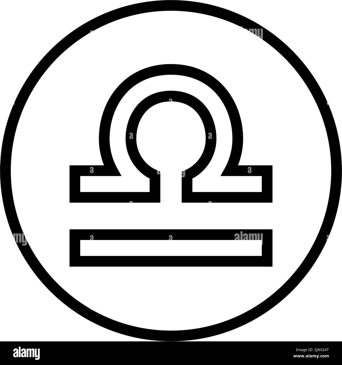 libra zodiac line icon vector illustration Stock Vector Image & Art - Alamy