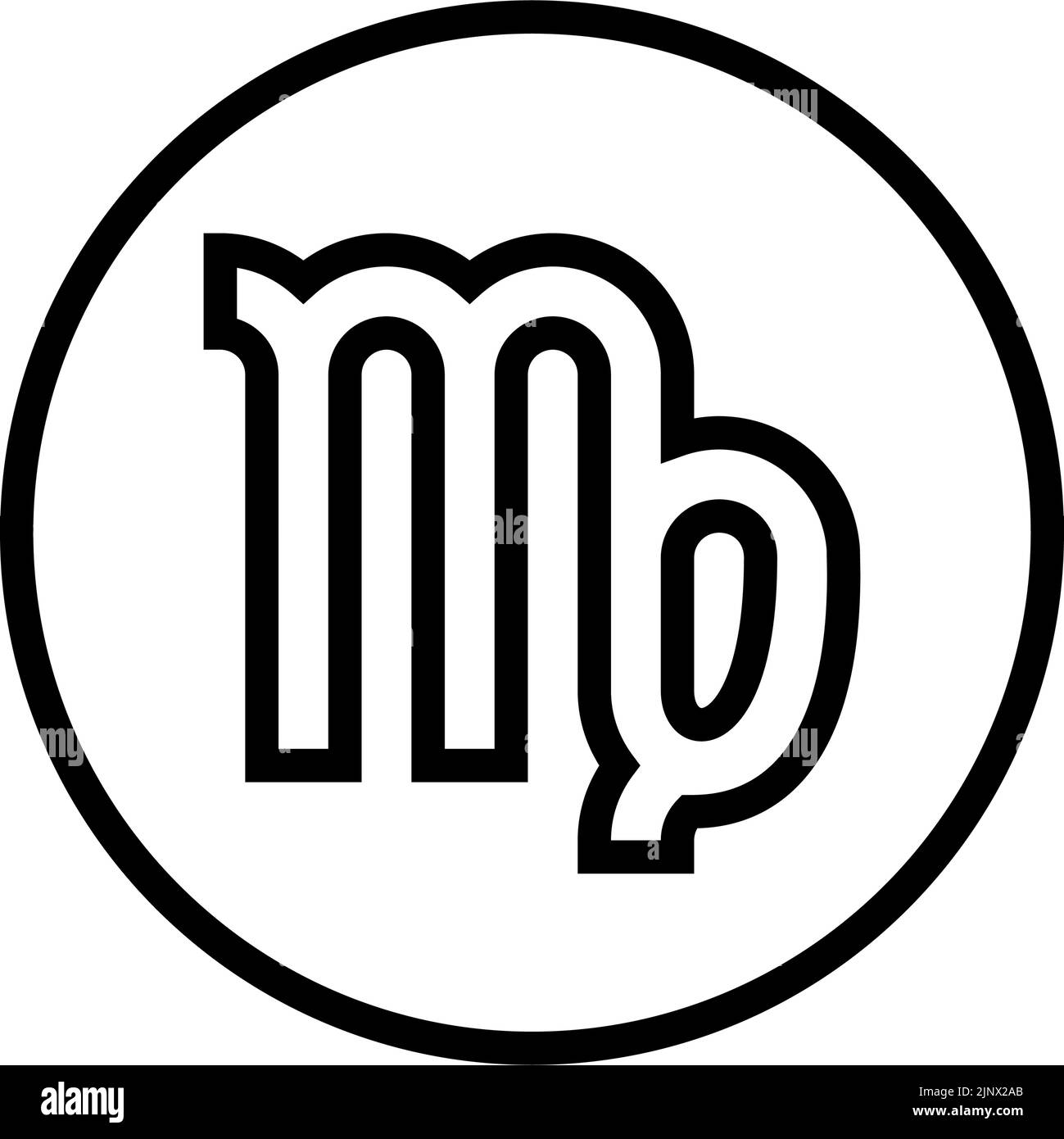 virgo zodiac line icon vector illustration Stock Vector Image & Art - Alamy