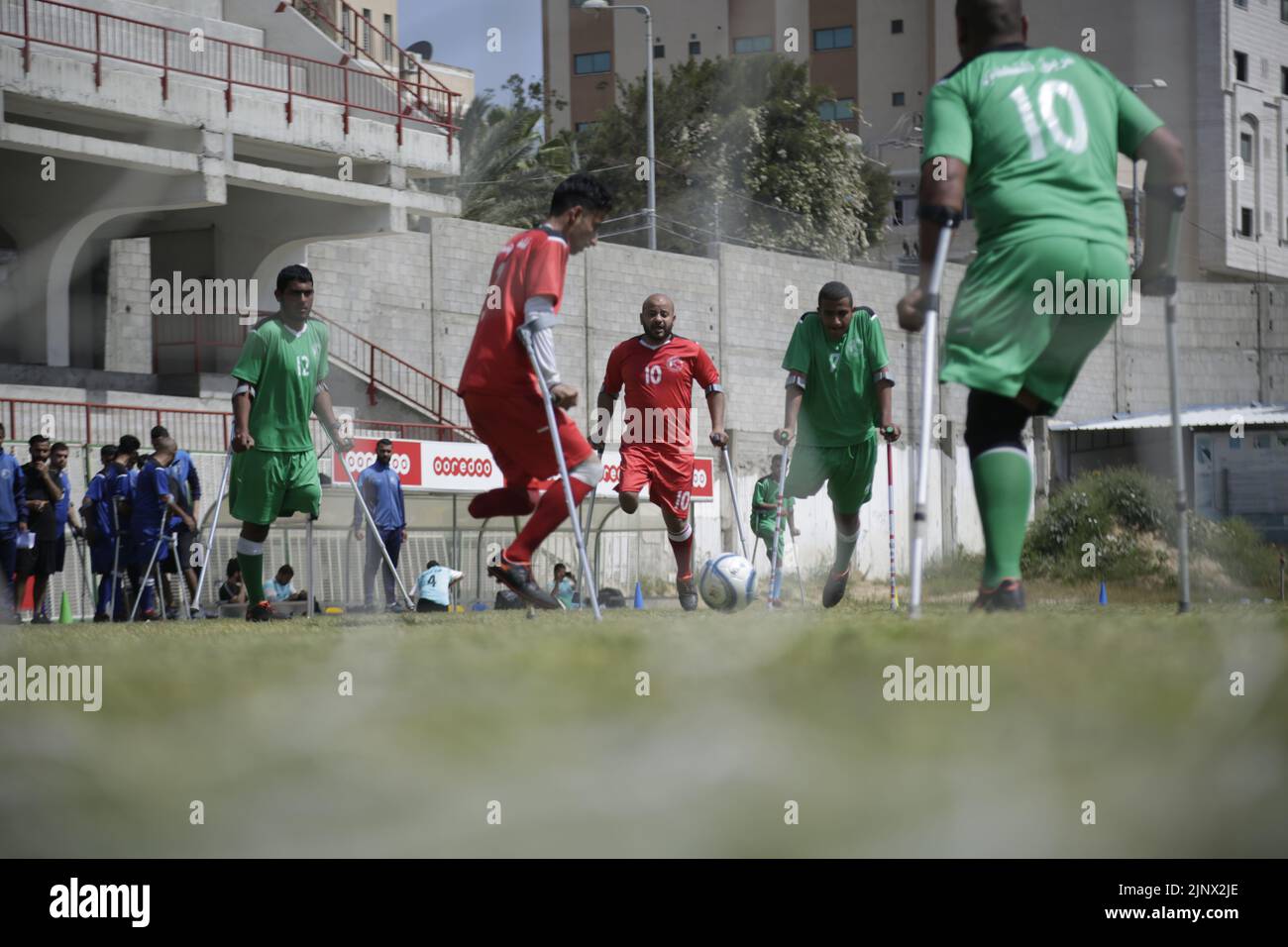 Gaza, Palestine. 22th AUG, 2022 Handicapped football match Stock Photo ...
