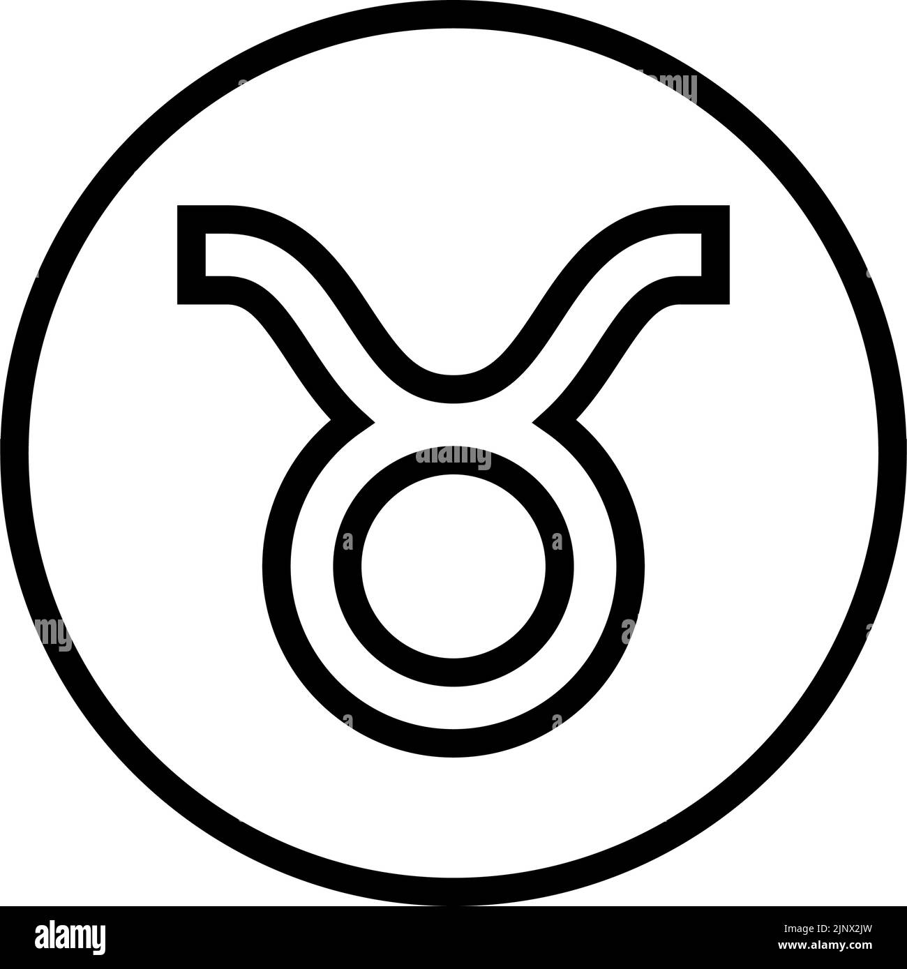 taurus zodiac line icon vector illustration Stock Vector Image & Art ...