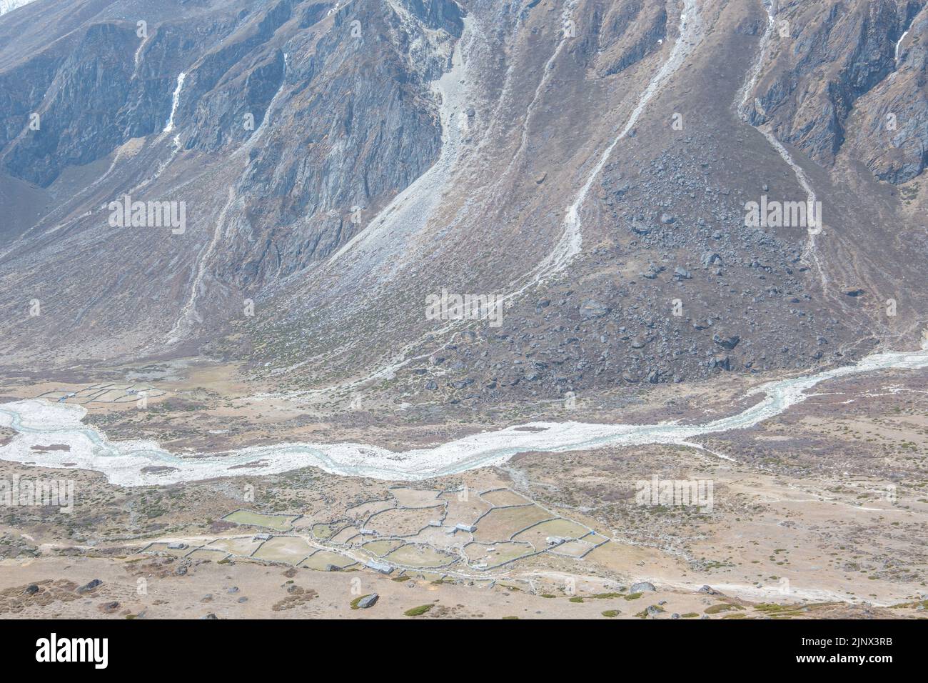 view from Kala Patthar of himalayas mountains with beautiful clouds on ...