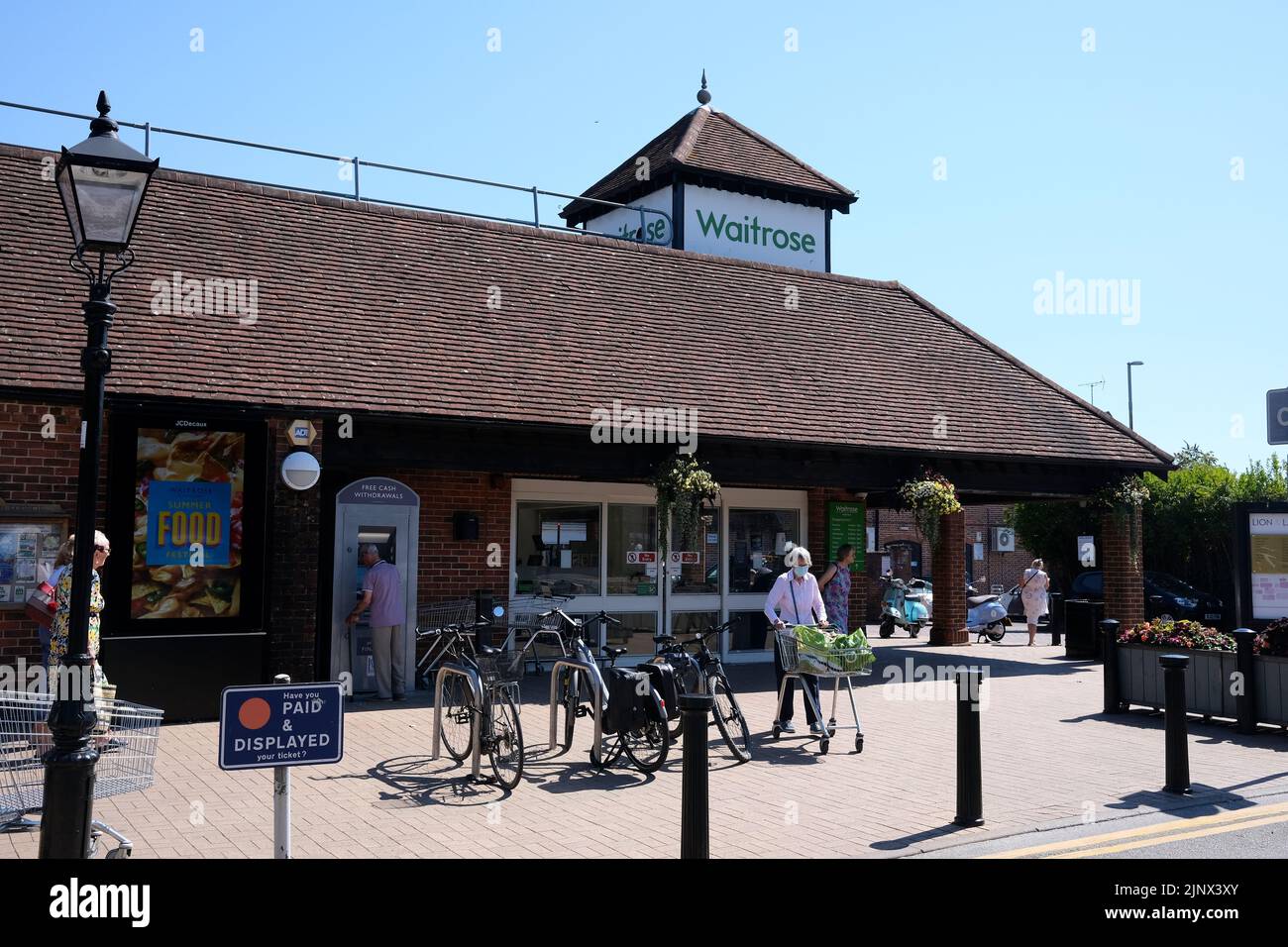 exterior view of waitrose supermarket,farnham,surrey,uk august 2022 ...