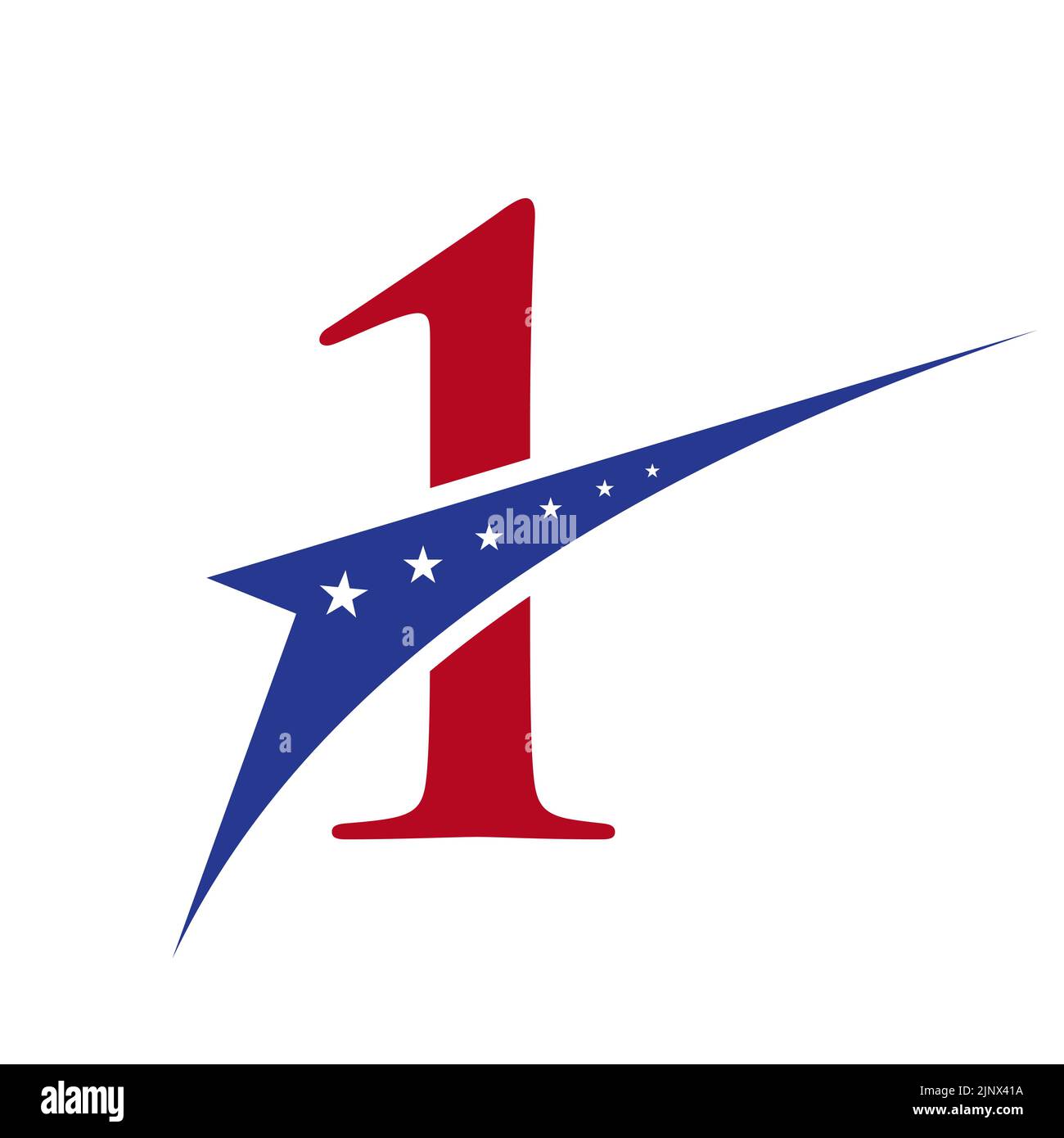 Initial Letter 1 American Logo for Business, Corporate and Company Sign ...