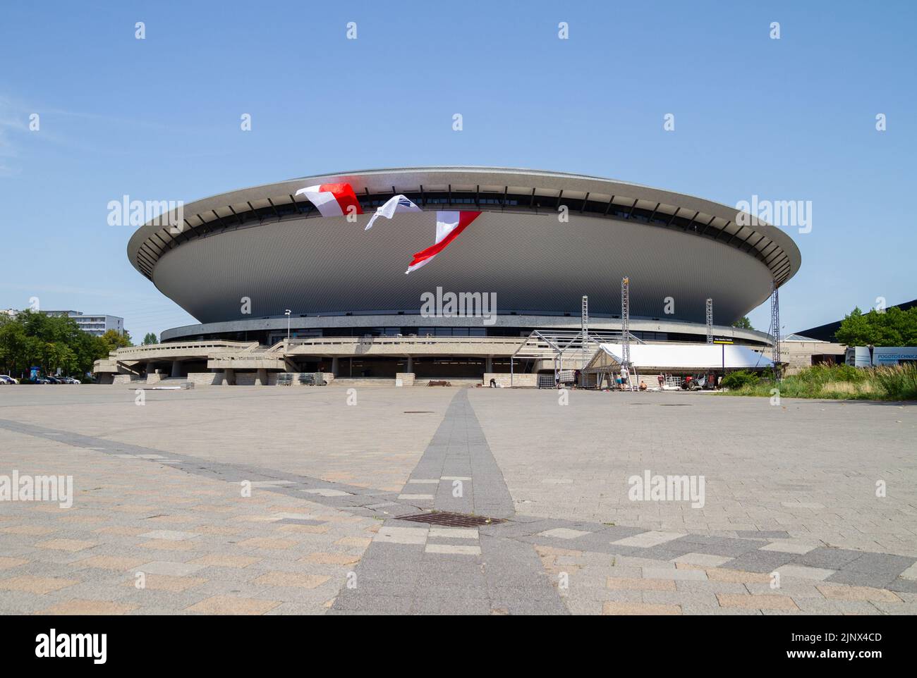Spodek hall, multipurpose arena complex. Indoor modern sports and ...
