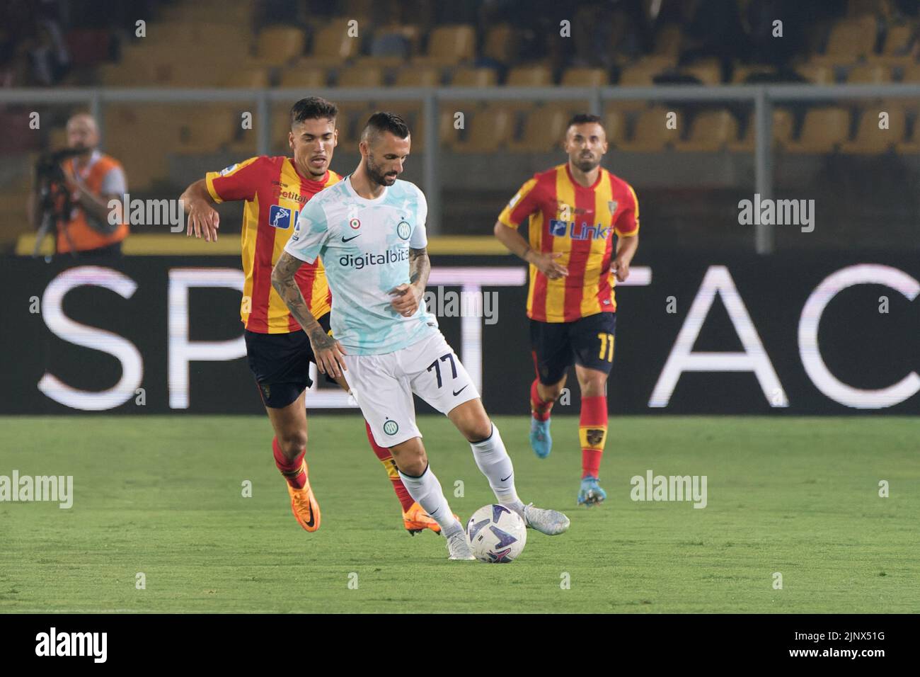 Via Del Mare stadium, Lecce, Italy, August 13, 2022, Macelo Brozovic ...