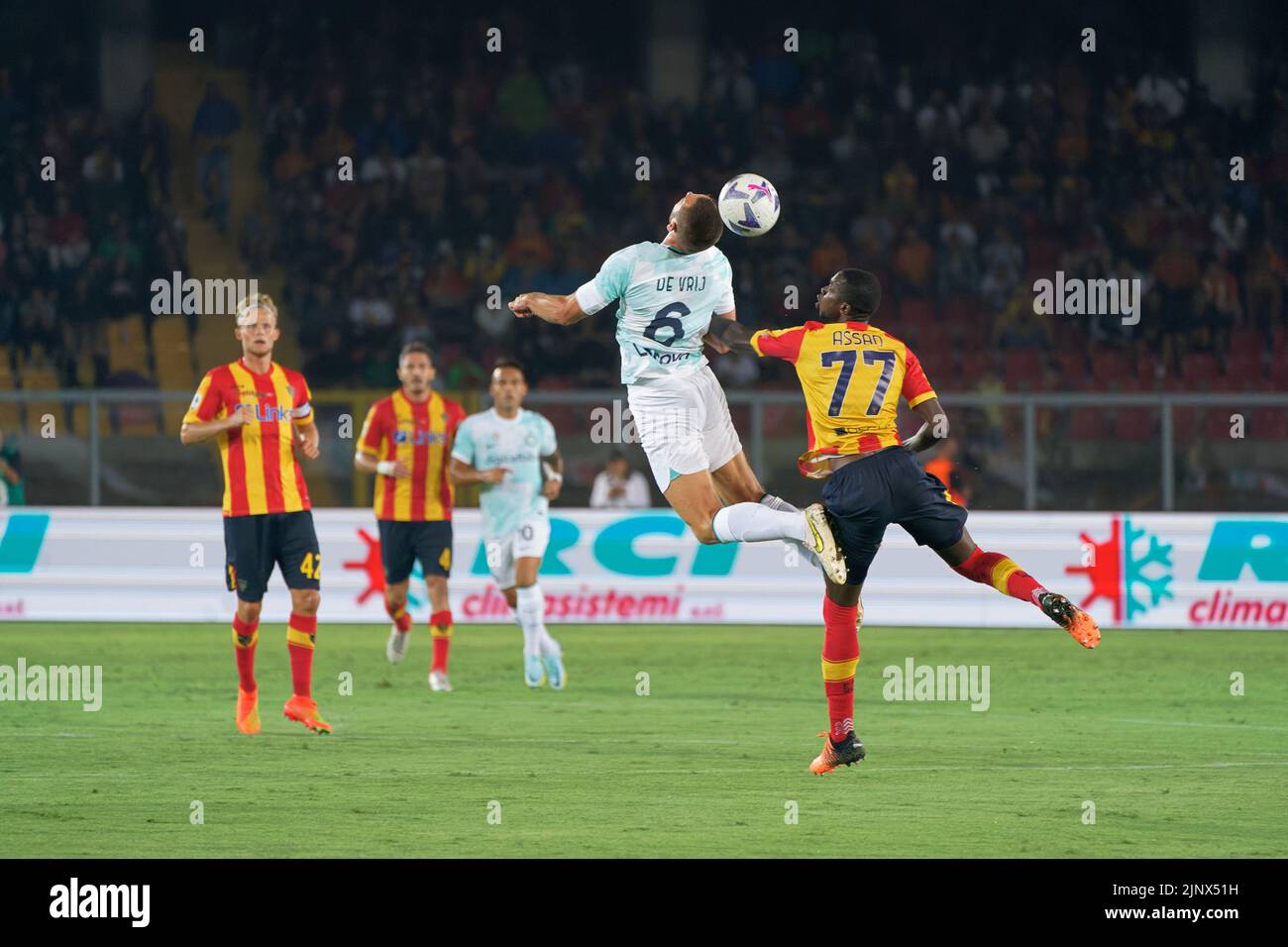 Via Del Mare stadium, Lecce, Italy, August 13, 2022, Stefan de Vrij (FC ...