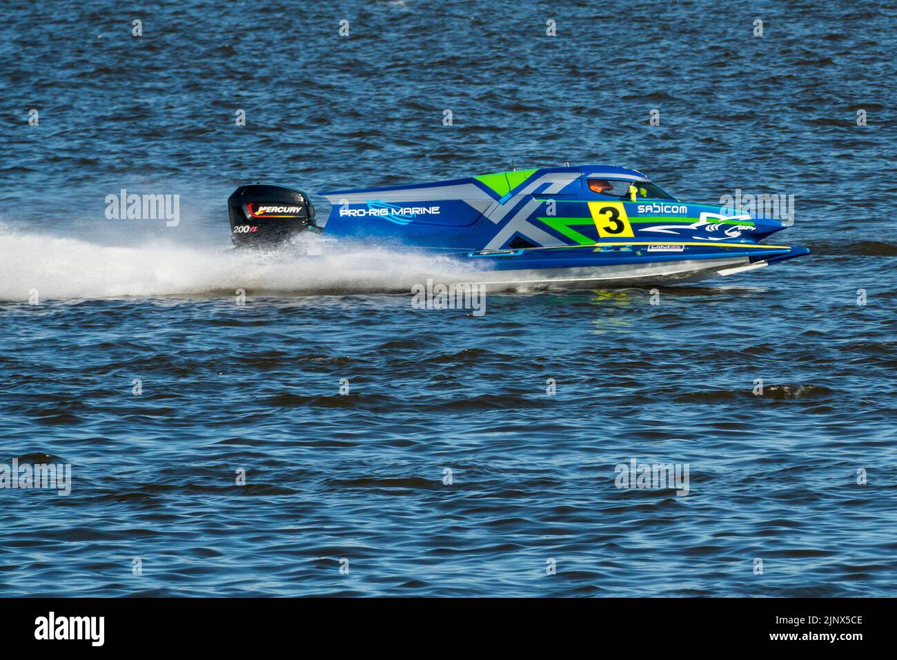 KUPISKIS, LITHUANIA, 13th August 2022 : Powerboats racing at UIM F2 World Championship Stock ...