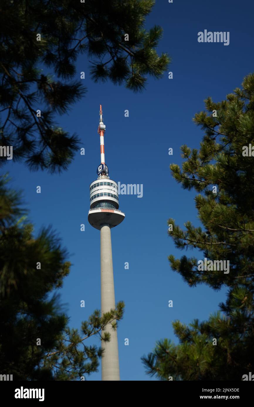 Tv Tower in Vienna Austria. Donauturm. The highest building in Vienna ...
