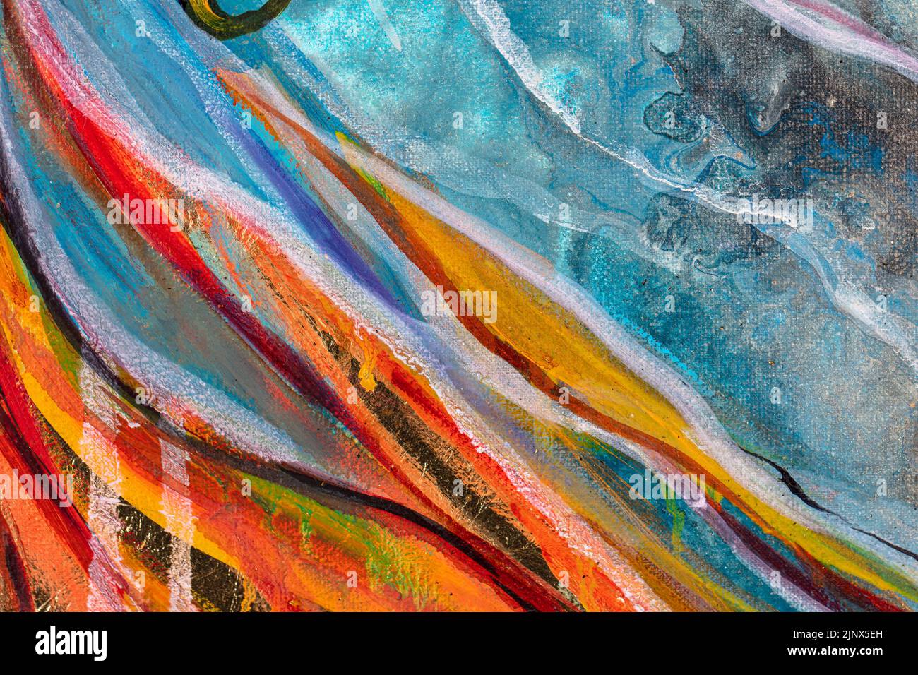 Creative painting artwork with a colorful surface for classic interior ...