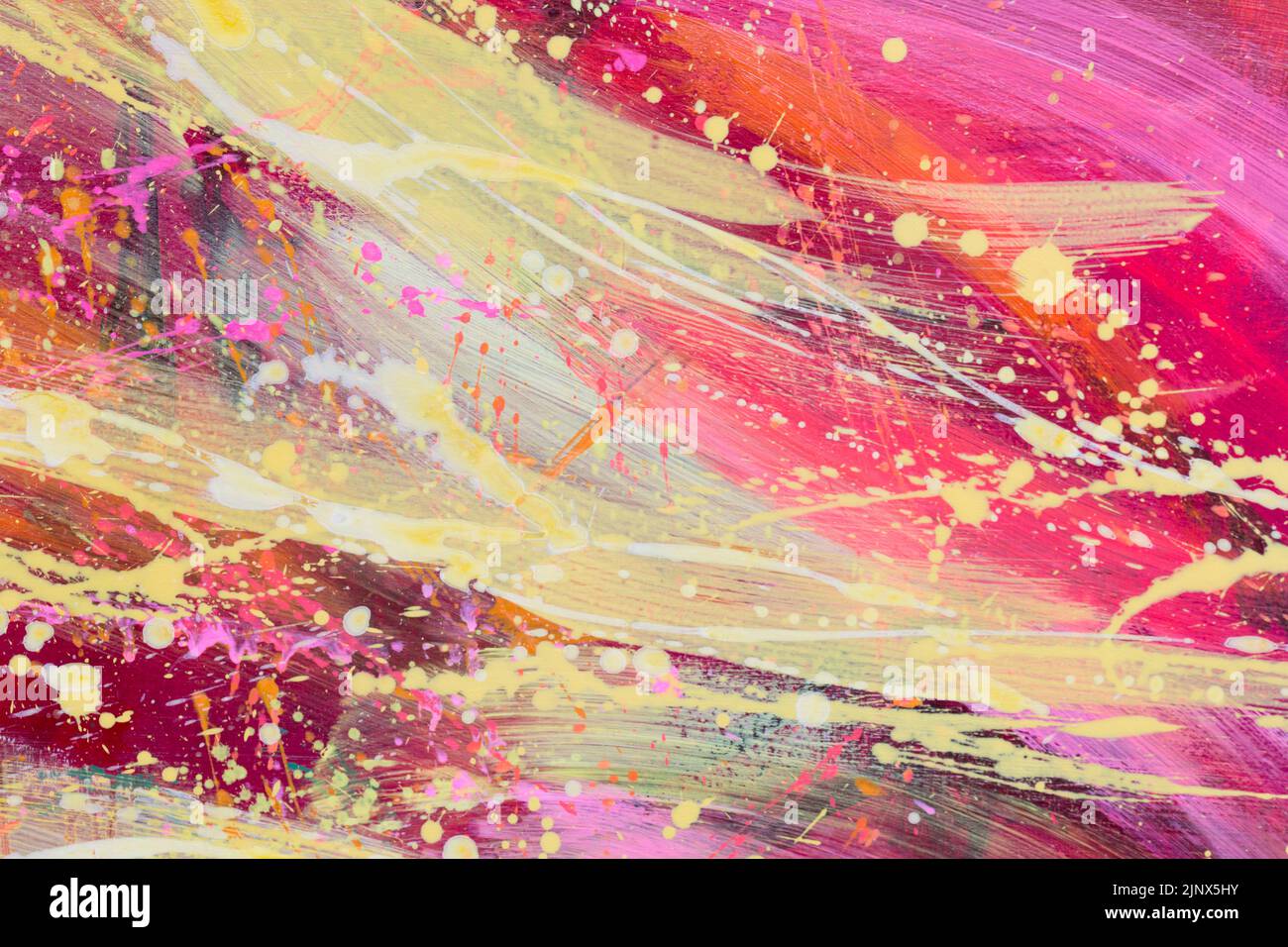 Exquisite abstract painting in contrast colours Stock Photo - Alamy