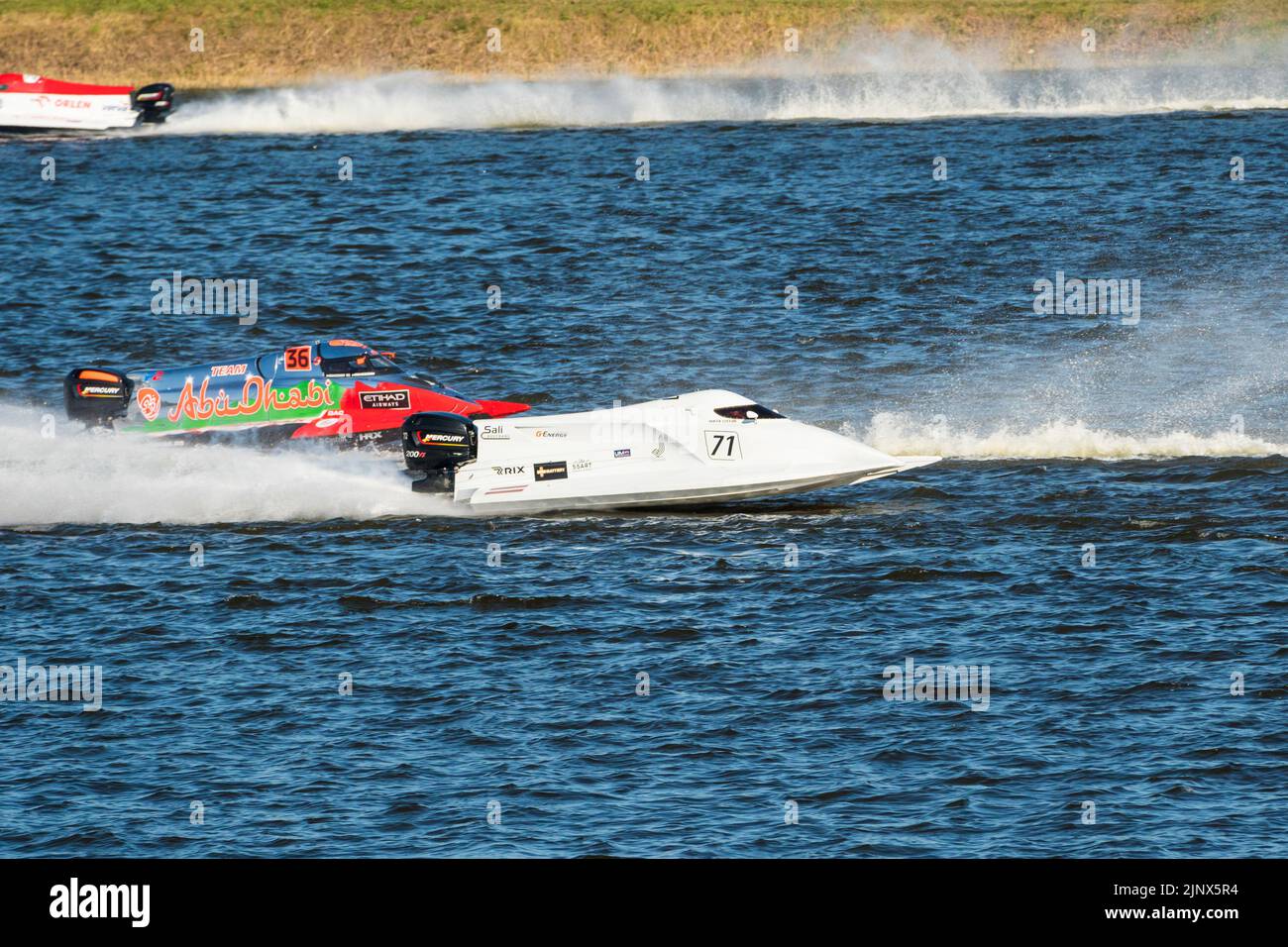 KUPISKIS, LITHUANIA, 13th August 2022 : Powerboats racing at UIM F2 World Championship Stock ...
