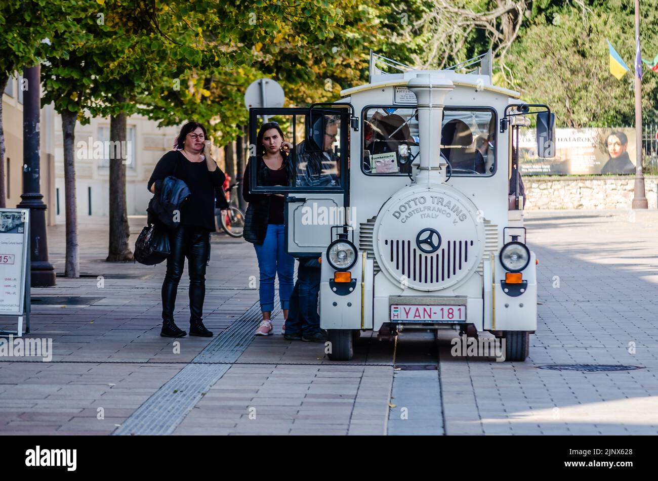 Pecs, Hungary - October 06, 2018: Train set in the city center Stock ...