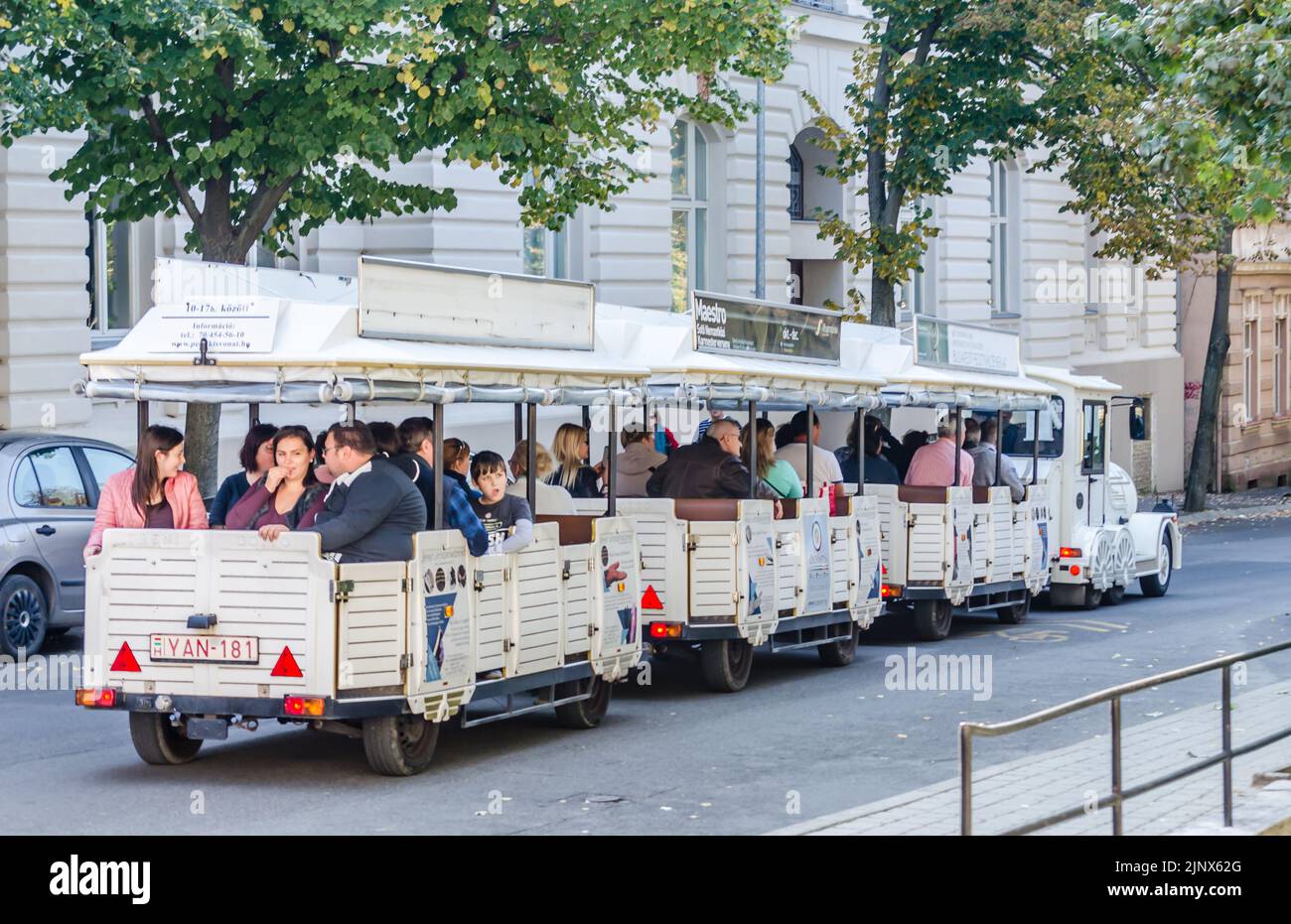 Pecs, Hungary - October 06, 2018: Train set in the city center Stock ...