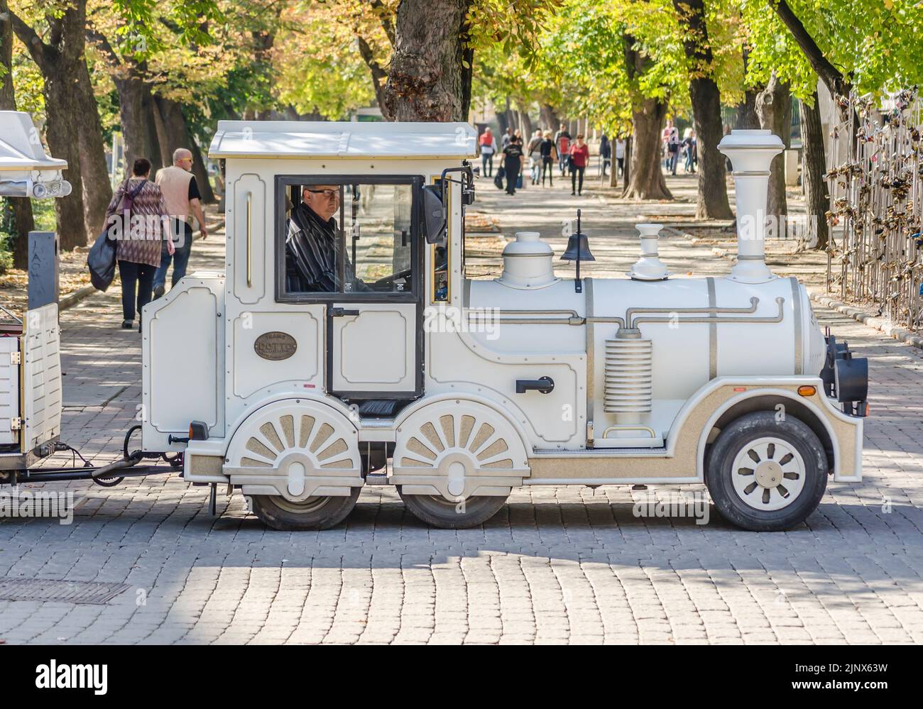 Pecs, Hungary - October 06, 2018: Train set in the city center Stock ...
