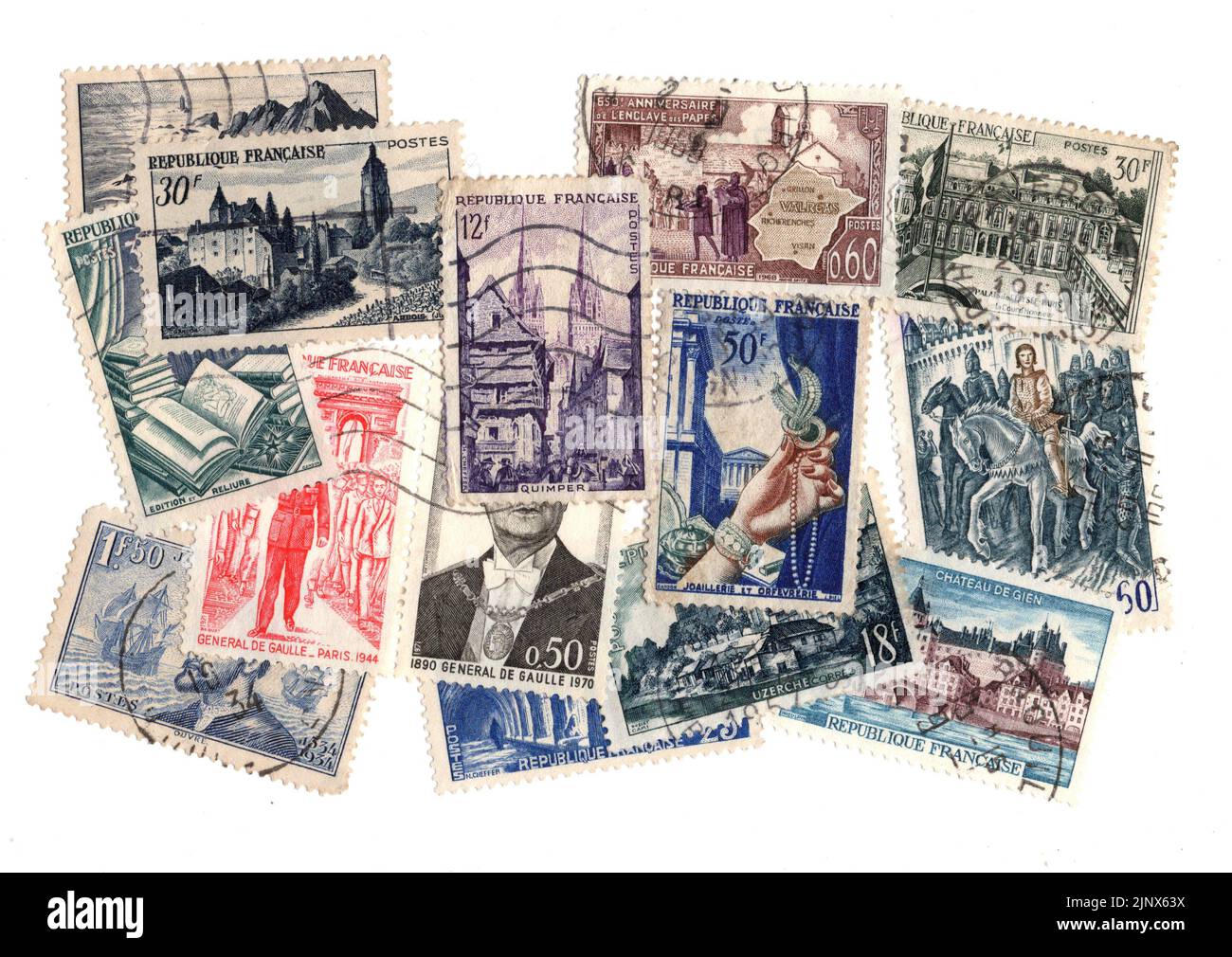 Old france postage stamp hi-res stock photography and images - Alamy