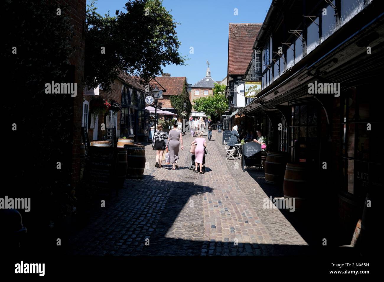 exterior view of market town in farnham,surrey,uk august 2022 Stock ...