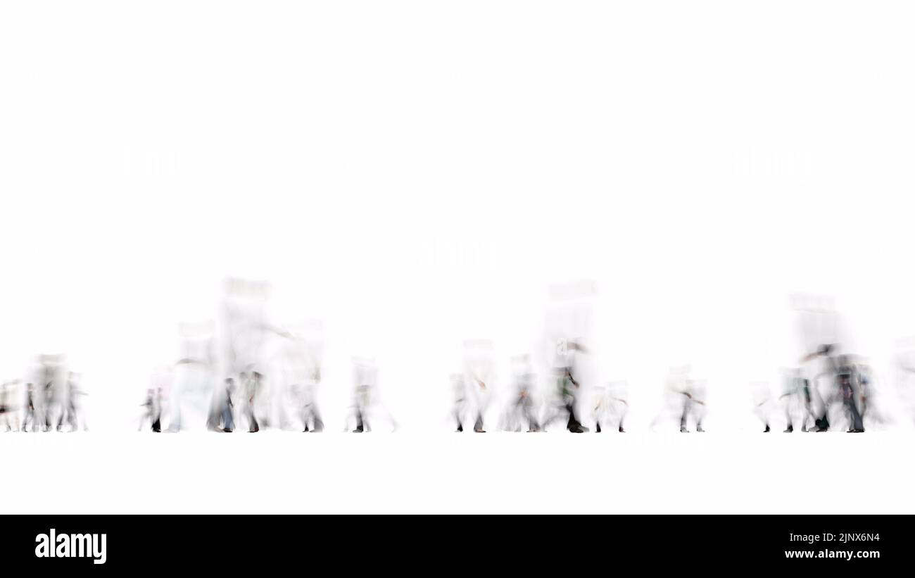 Woman walking back view blur Cut Out Stock Images & Pictures - Alamy