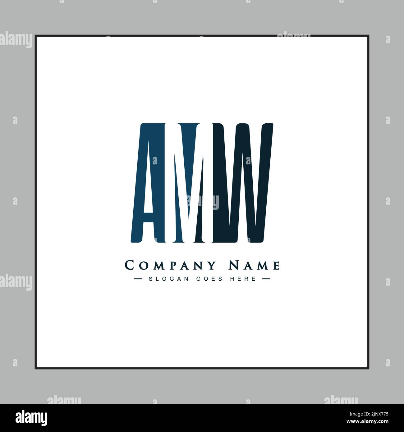 Amw minimalist logo hi-res stock photography and images - Alamy