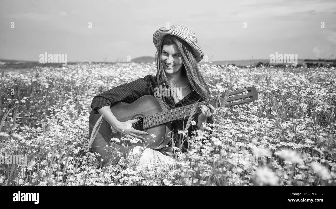 Enjoying nice weekend. vacation. sense of freedom. beautiful woman play ...