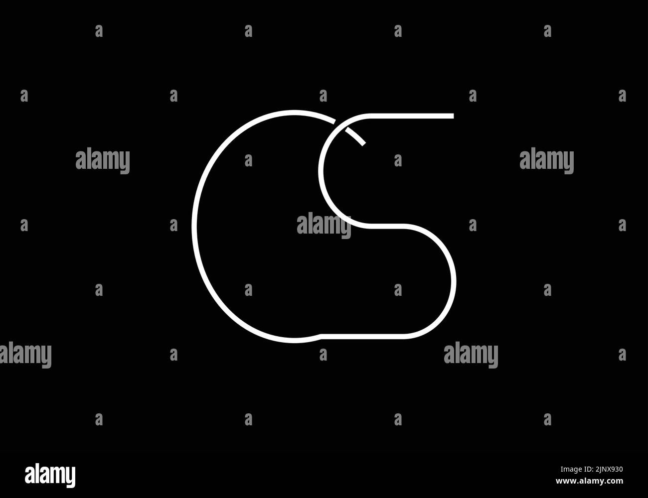 Initials alphabet letters CS or C S monogram logo Stock Vector Image ...