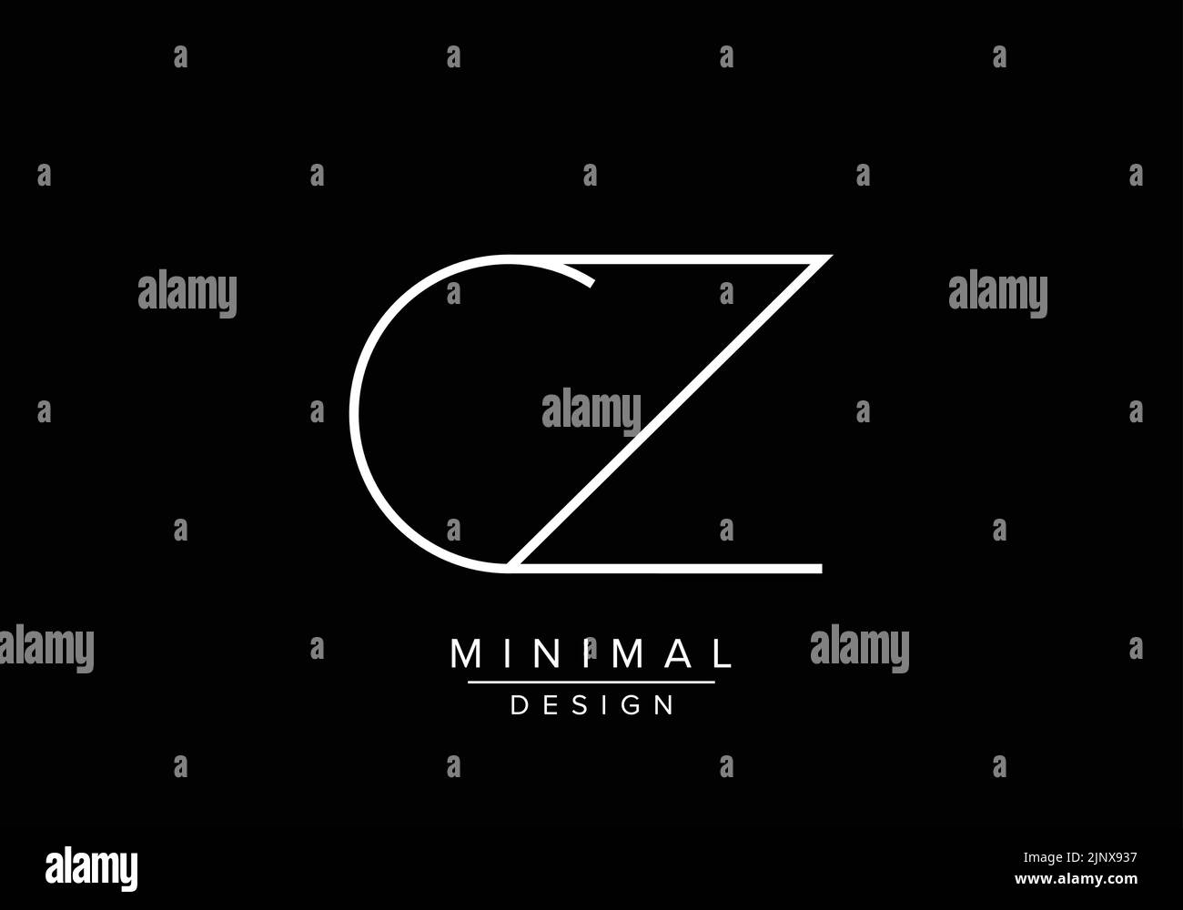 Initials alphabet letters CZ or C Z monogram logo Stock Vector Image & Art - Alamy