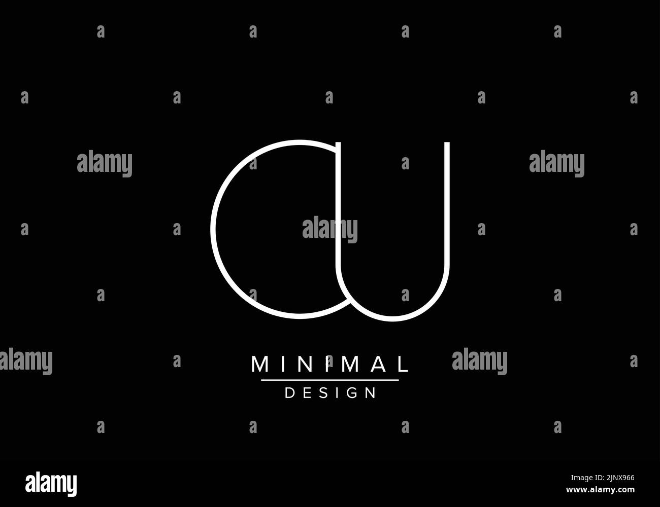 Initials alphabet letters CU or C U monogram logo Stock Vector Image ...