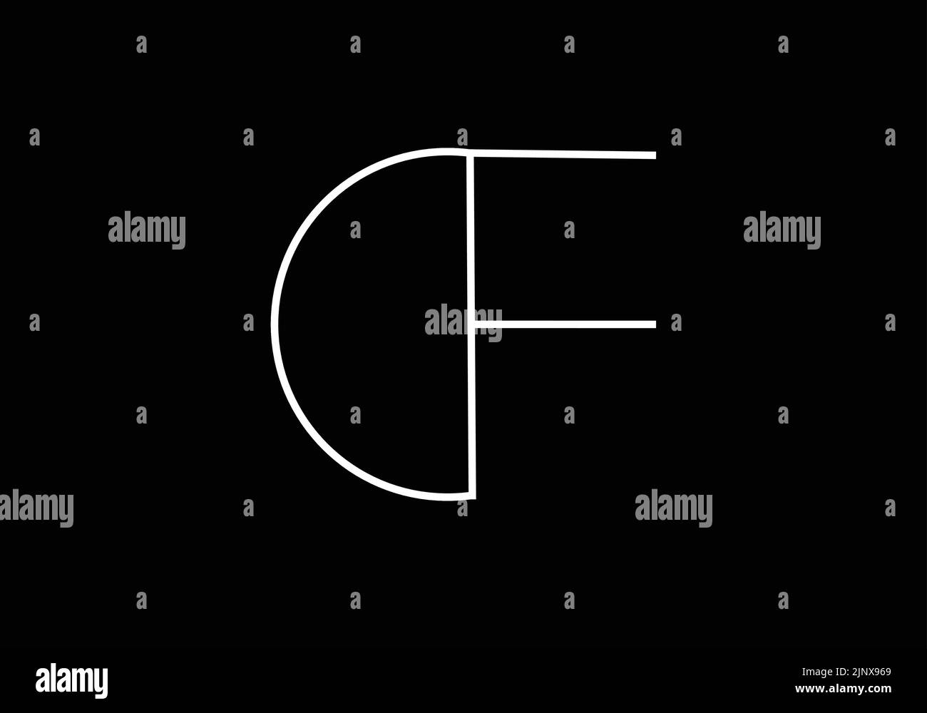 Initials alphabet letters CF or C F monogram logo Stock Vector Image ...