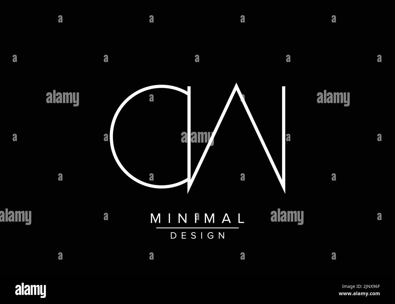 Initials alphabet letters CW or C W monogram logo Stock Vector Image ...