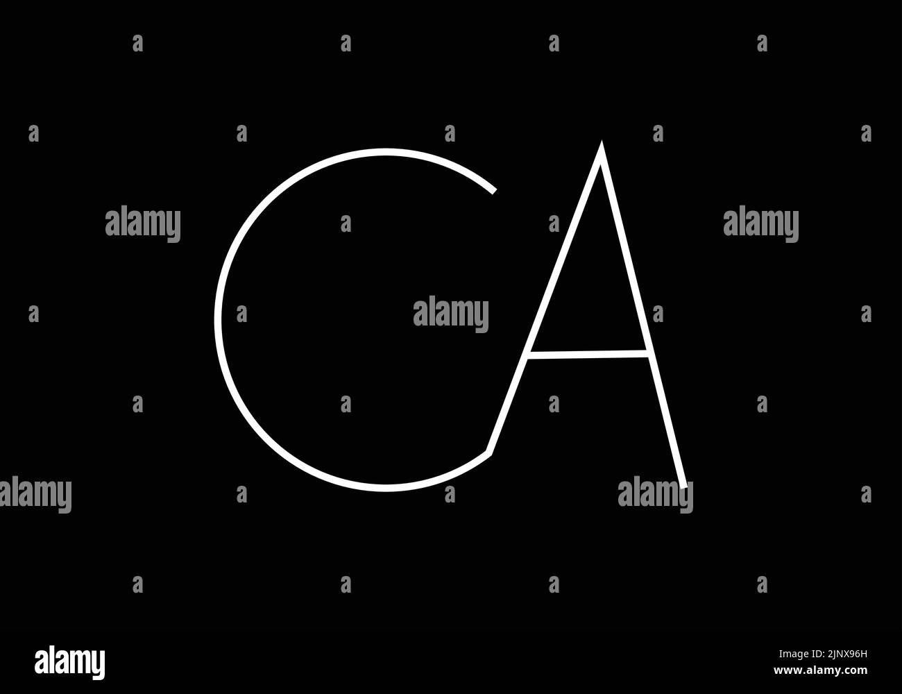 Initials alphabet letters CA or C A monogram logo Stock Vector Image ...