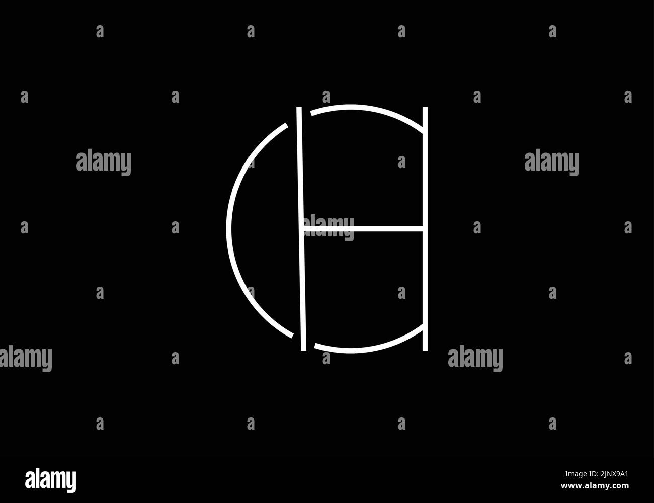 Initials alphabet letters CH or C H monogram logo Stock Vector Image ...