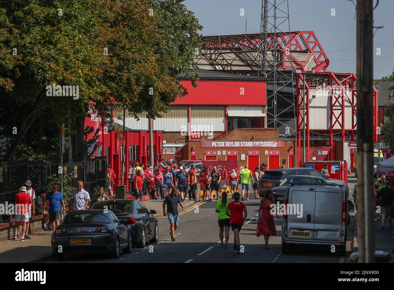 Nottingham Forest fans arrive at the City Ground for their first home ...