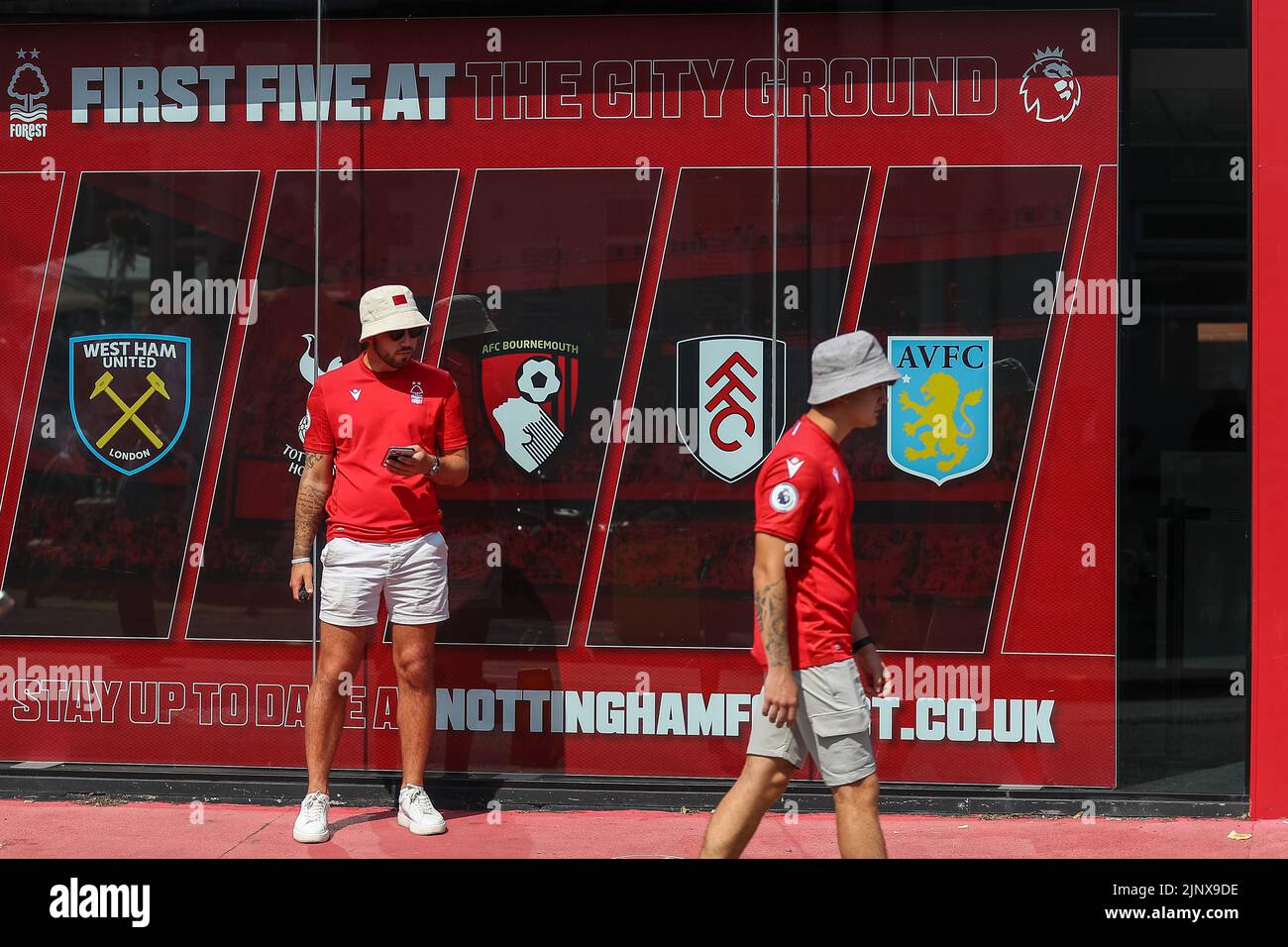 Nottingham Forest fans arrive at the City Ground for their first home ...