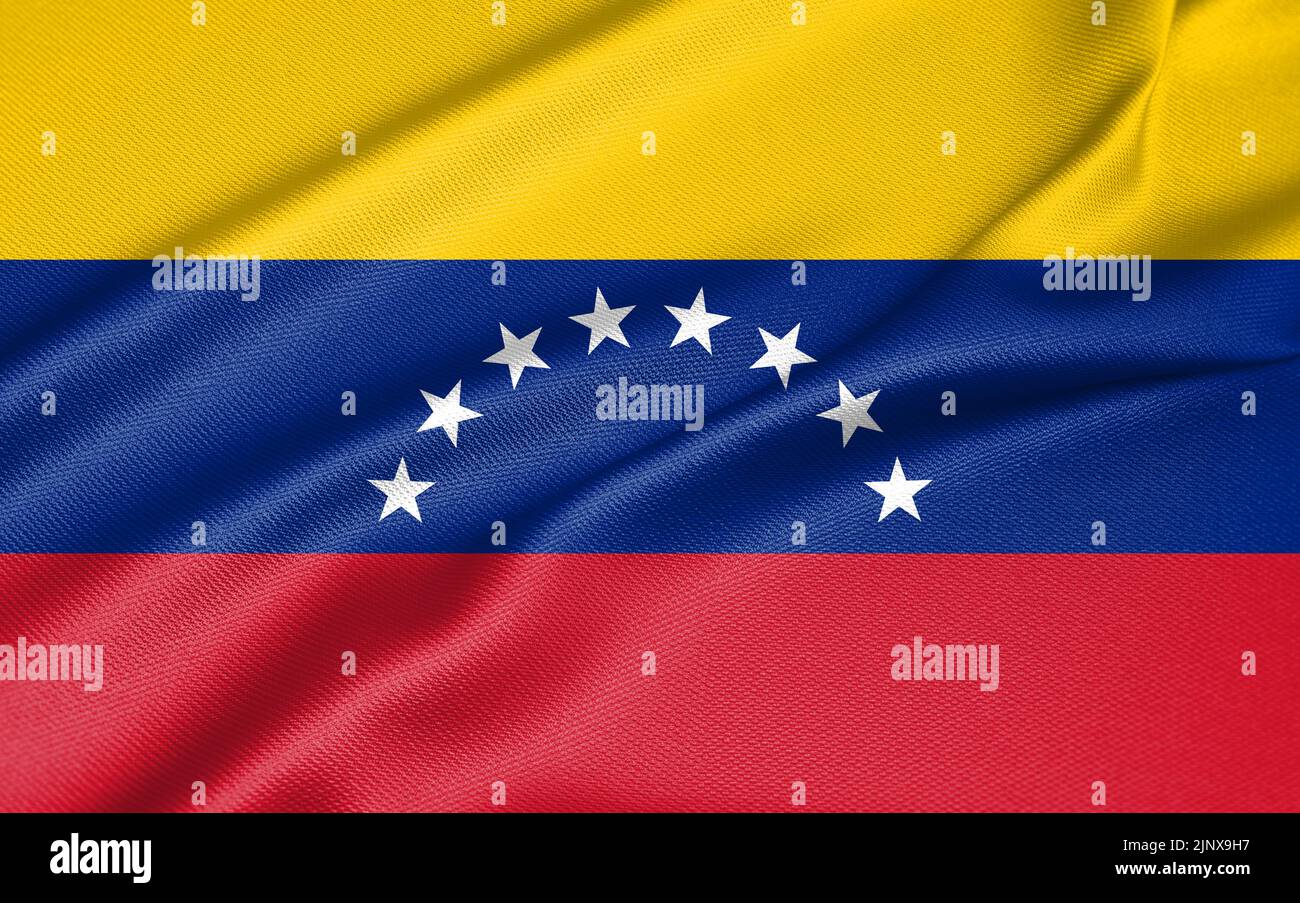 National flag Venezuela, Venezuela flag, fabric flag Venezuela, 3D work ...